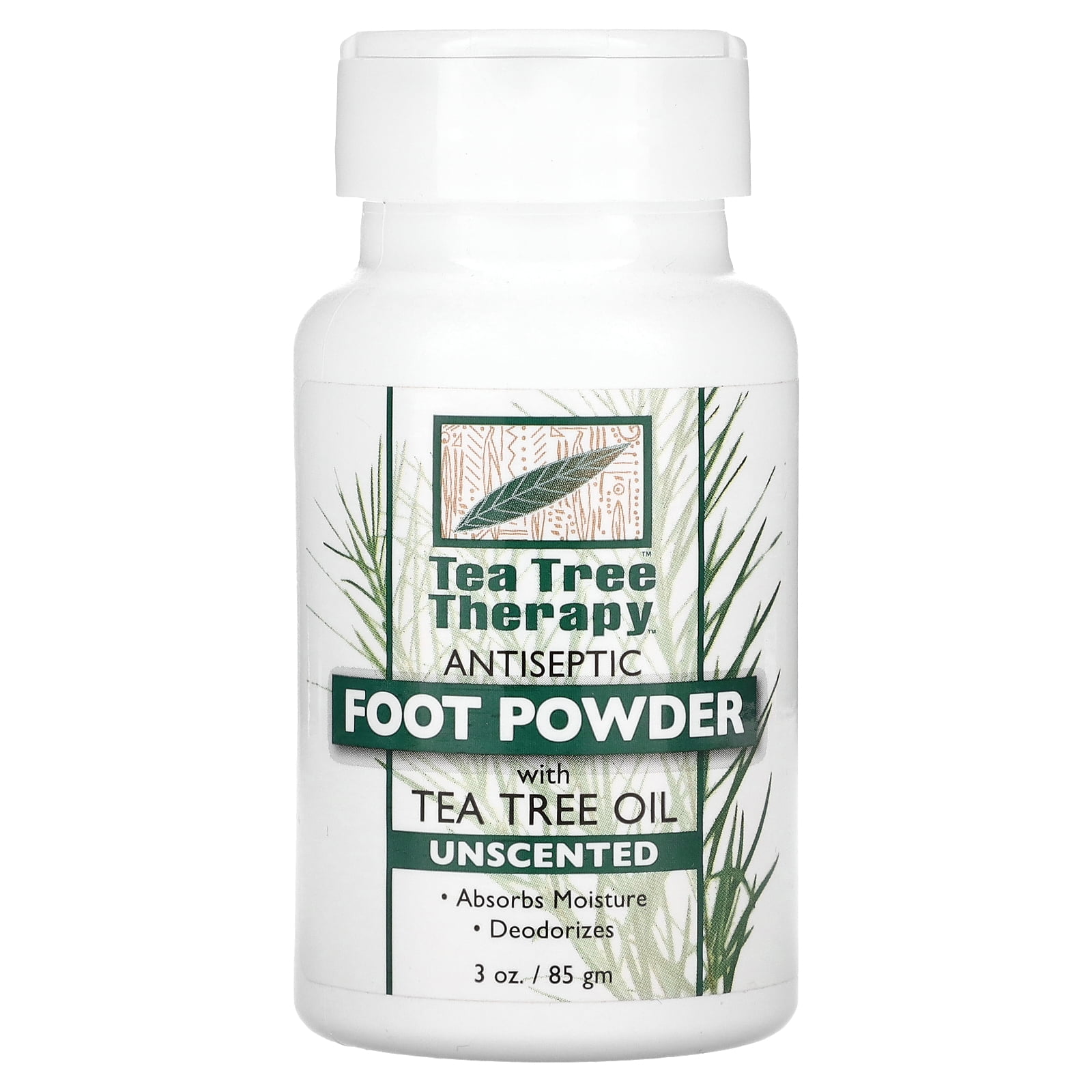 Tea Tree Therapy Antiseptic Foot Powder With Tea Tree Oil, Unscented, 3 ...