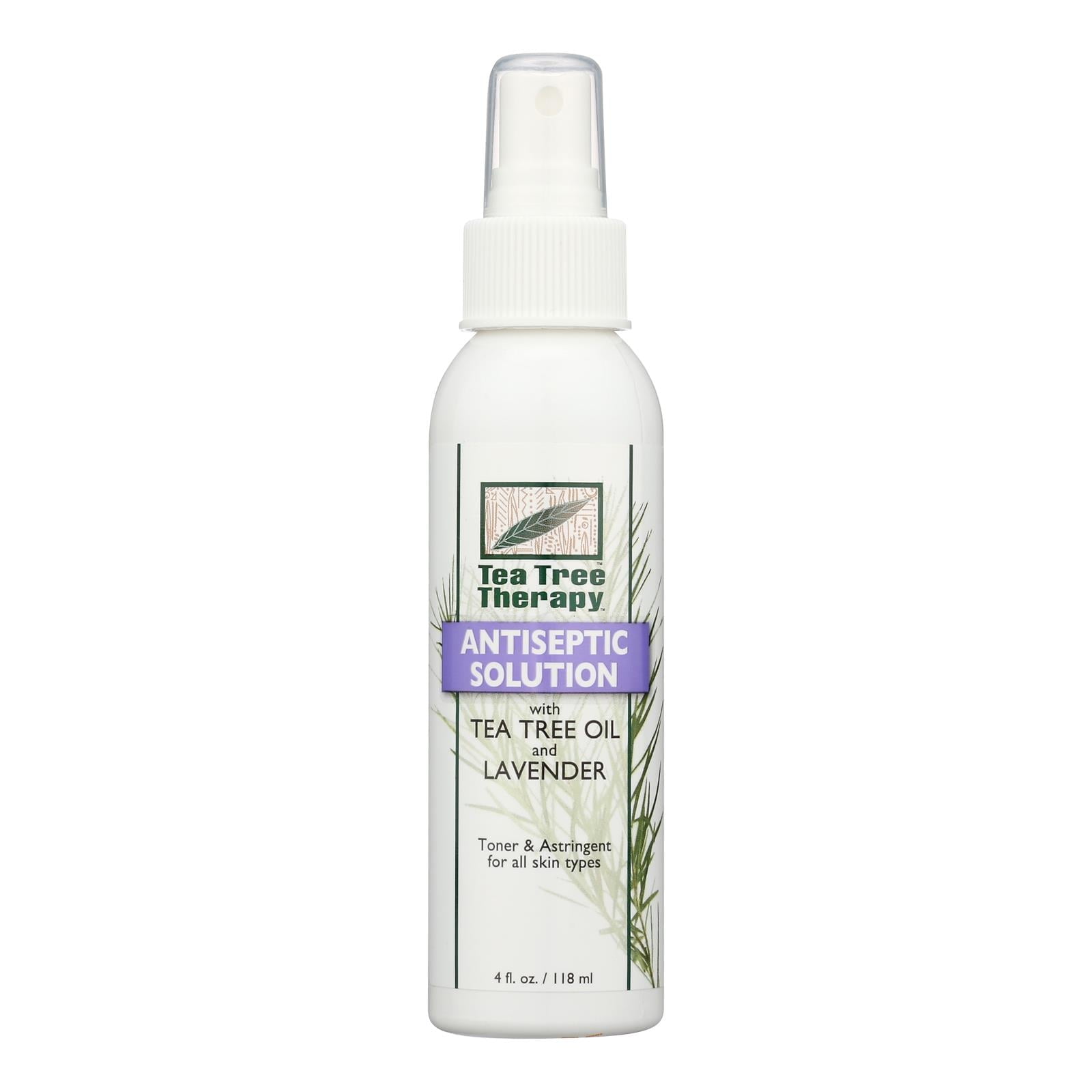 Tea Tree Therapy Antiseptic Solution Tea Tree Oil and Lavender - 4 fl ...