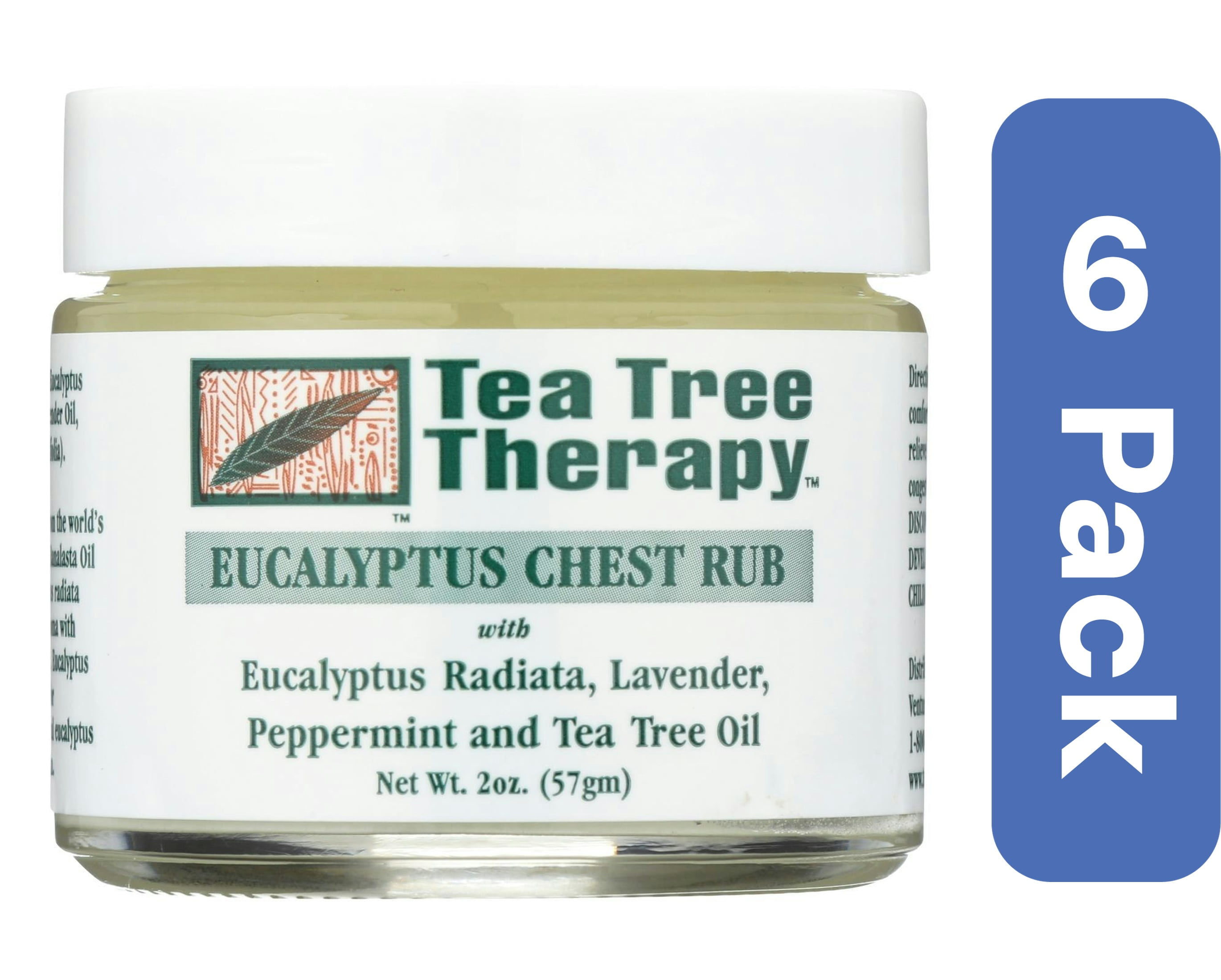 Tea Tree Therapy Chest Rub Eucalyptus 2 oz (Pack Of 6) - Walmart.com