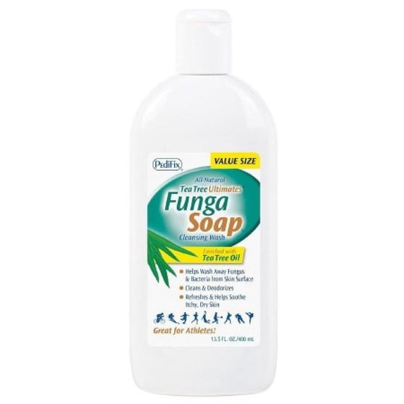 PediFix Tea Tree Oil Antifungal Soap, 13.5 oz, Scented, Helps Fight ...