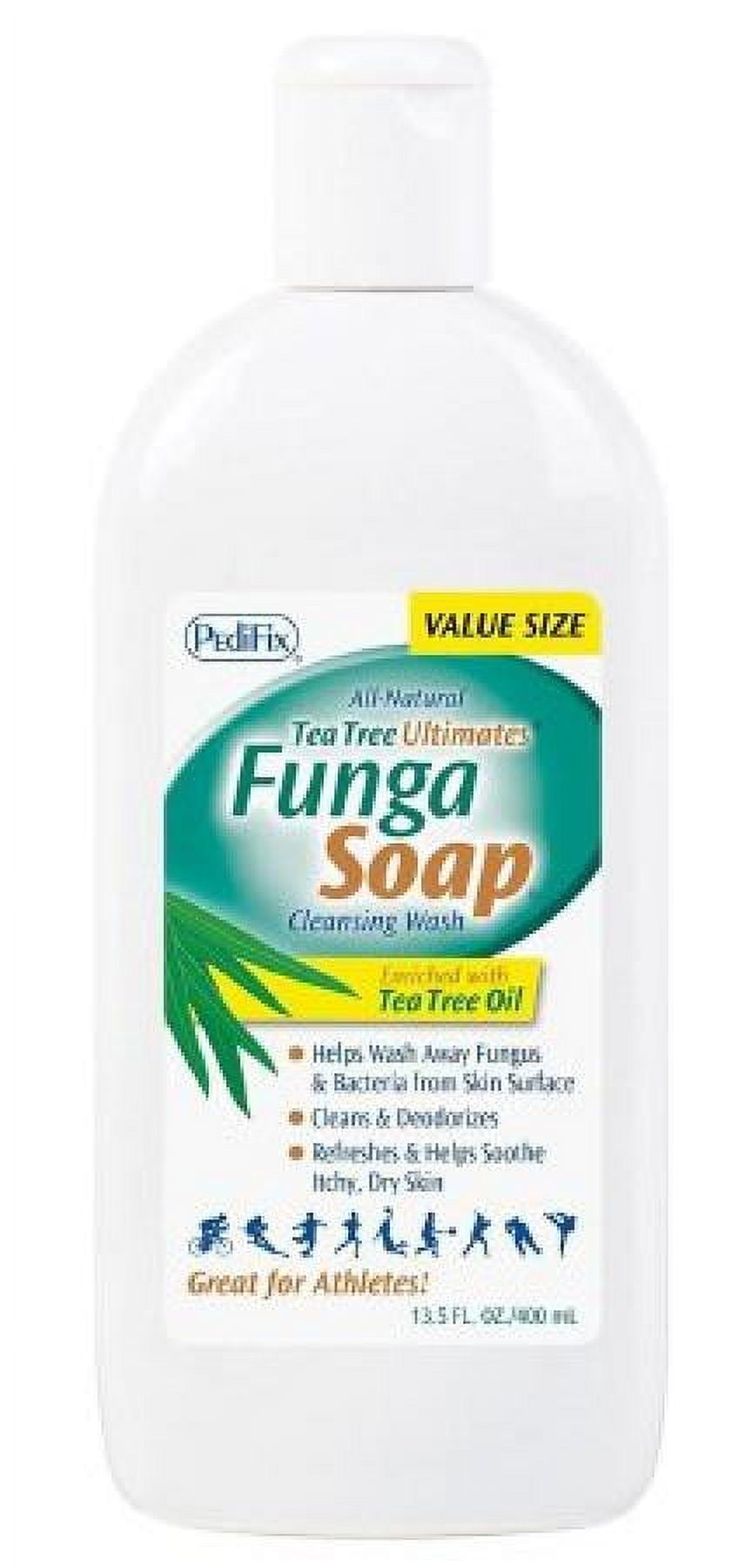 PediFix Tea Tree Oil Antifungal Soap, 13.5 oz, Scented, Helps Fight ...