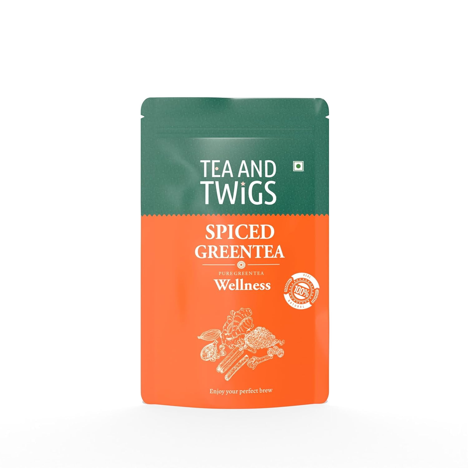 Tea And Twigs Spiced Green Tea - 50gm, 1.7 Ounce, 25 Pyramid Teabags ...