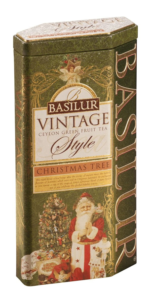 Tea Vintage Style "Christmas Tree" Tin, Ceylon Green-Fruit (Basilur ...
