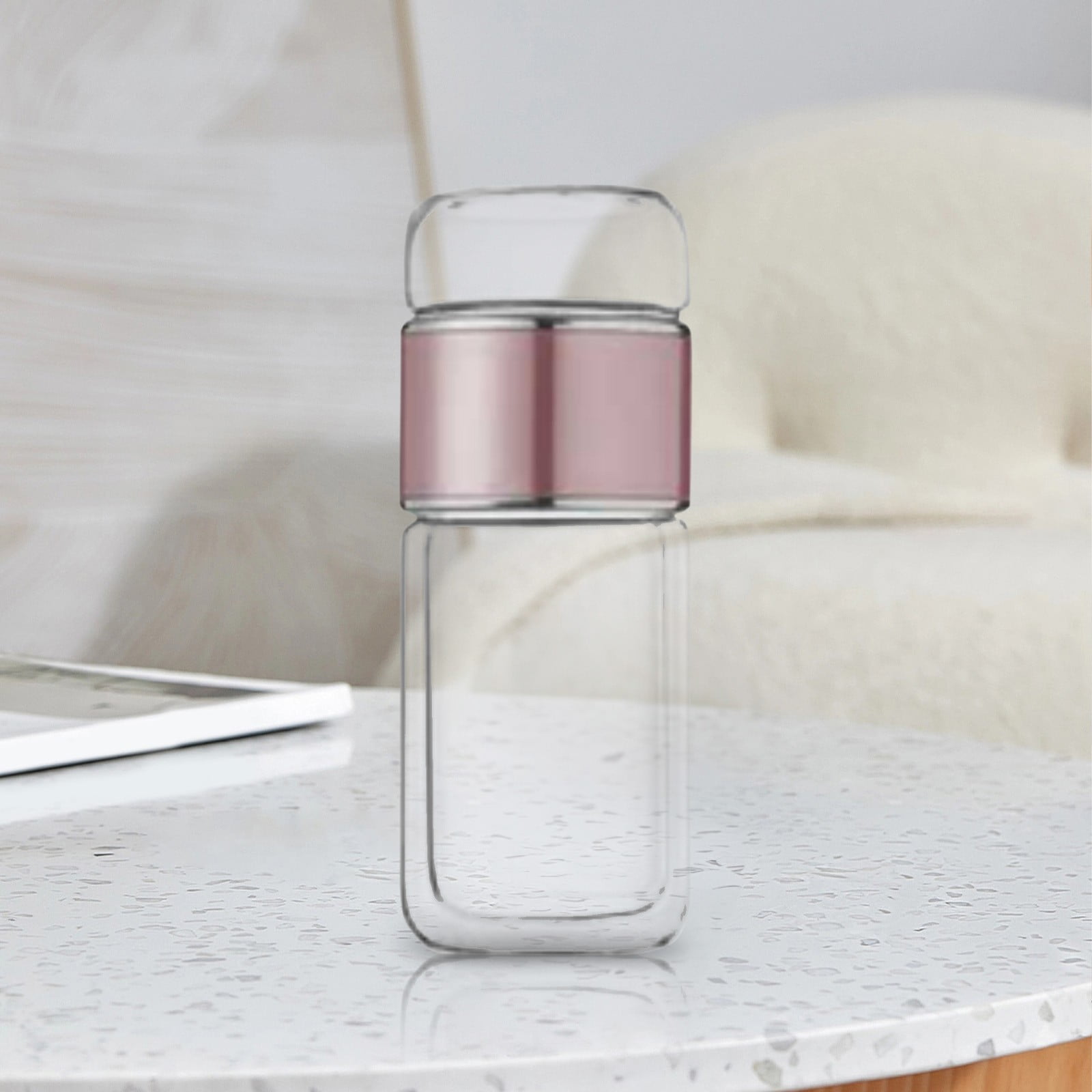 Tea & Water Separation Tea Glass Cup Double-layer Filtering Portable ...