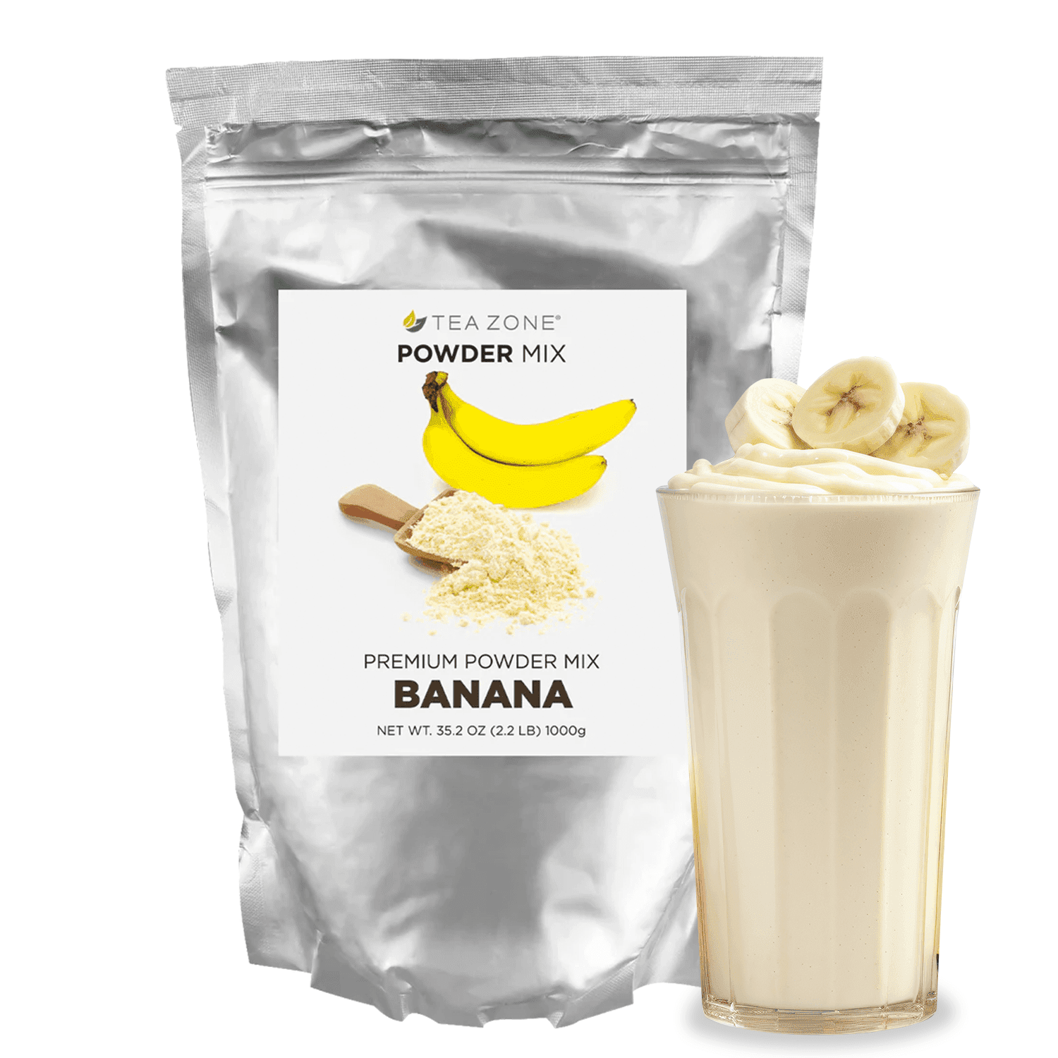 Tea Zone BANANA Powder Mix for Boba Bubble Tea, Slush, Smoothies 2.2 ...