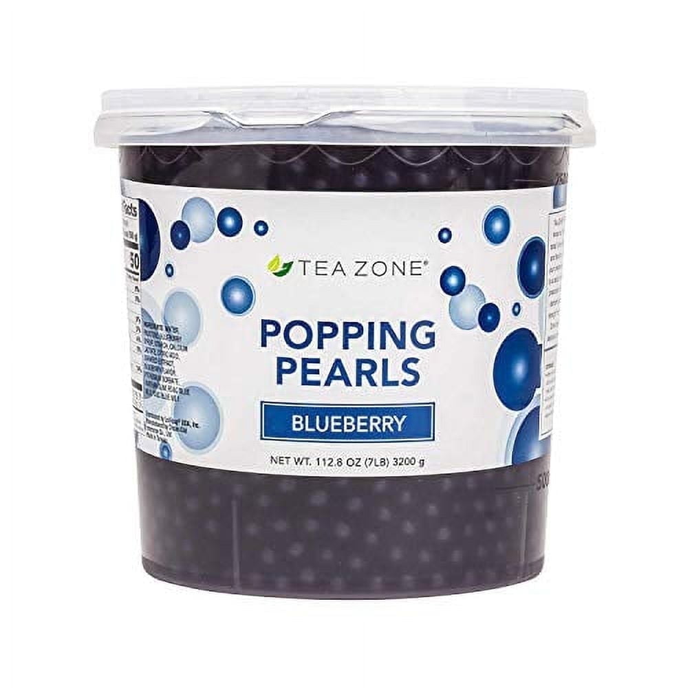 Tea Zone Blueberry Bubble Fruit Boba 7lb Popping Pearls, Vegan Friendly ...