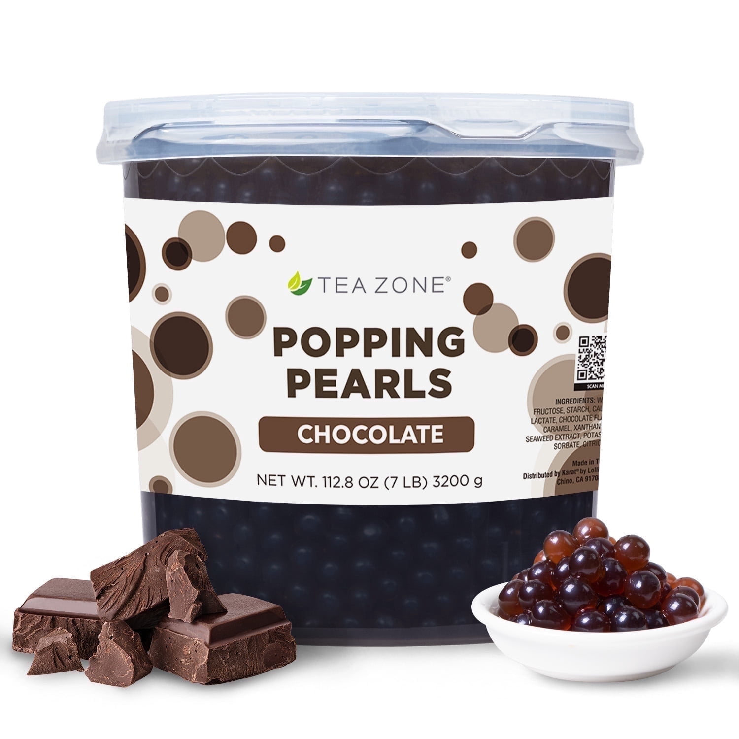 Tea Zone Chocolate Popping Pearls, Vegan, Ready to Serve, Boba Milk Tea ...