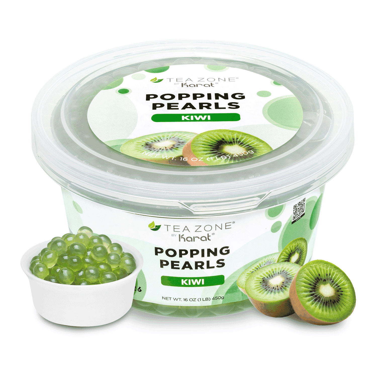 Tea Zone Kiwi Popping Pearls for Beverage, Sweet snacks, Boba Milk Tea ...
