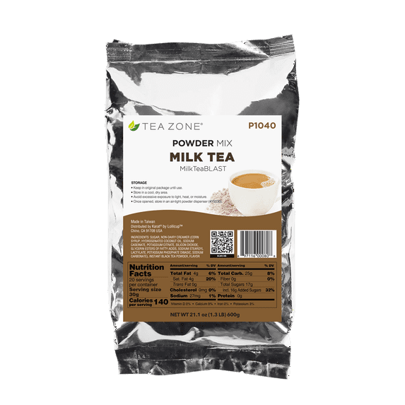 Tea Zone Instant Milk Tea Powder Mix, Resealable Bag, Product of Taiwan ...