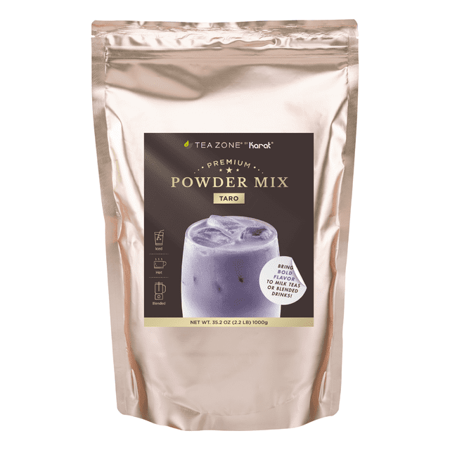 Tea Zone Taro Powder Mix for Milk Drinks, Boba Bubble Tea, Smoothies, 2 ...