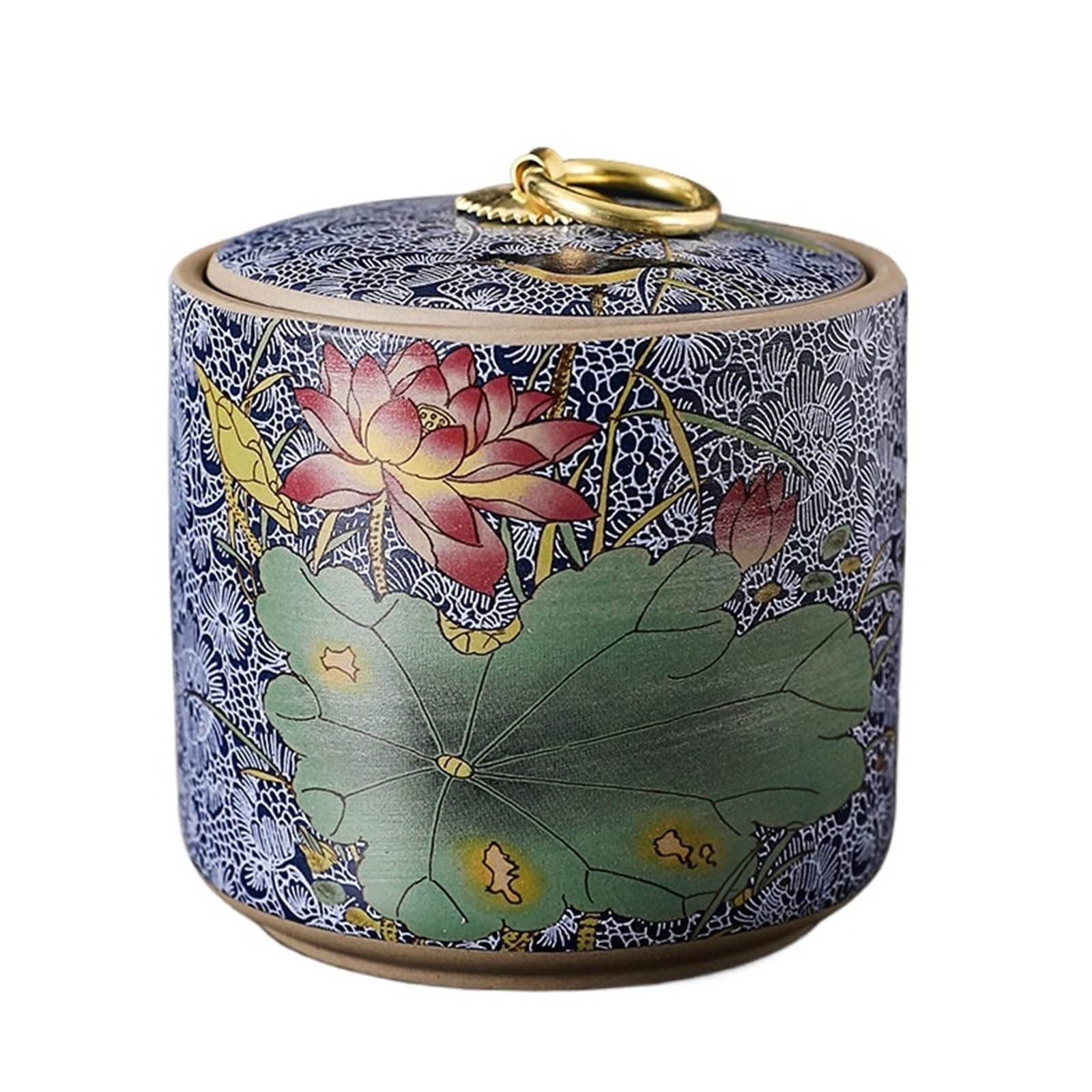 Tea container, ceramic tea canister, tea caddy with lid, airtight ...