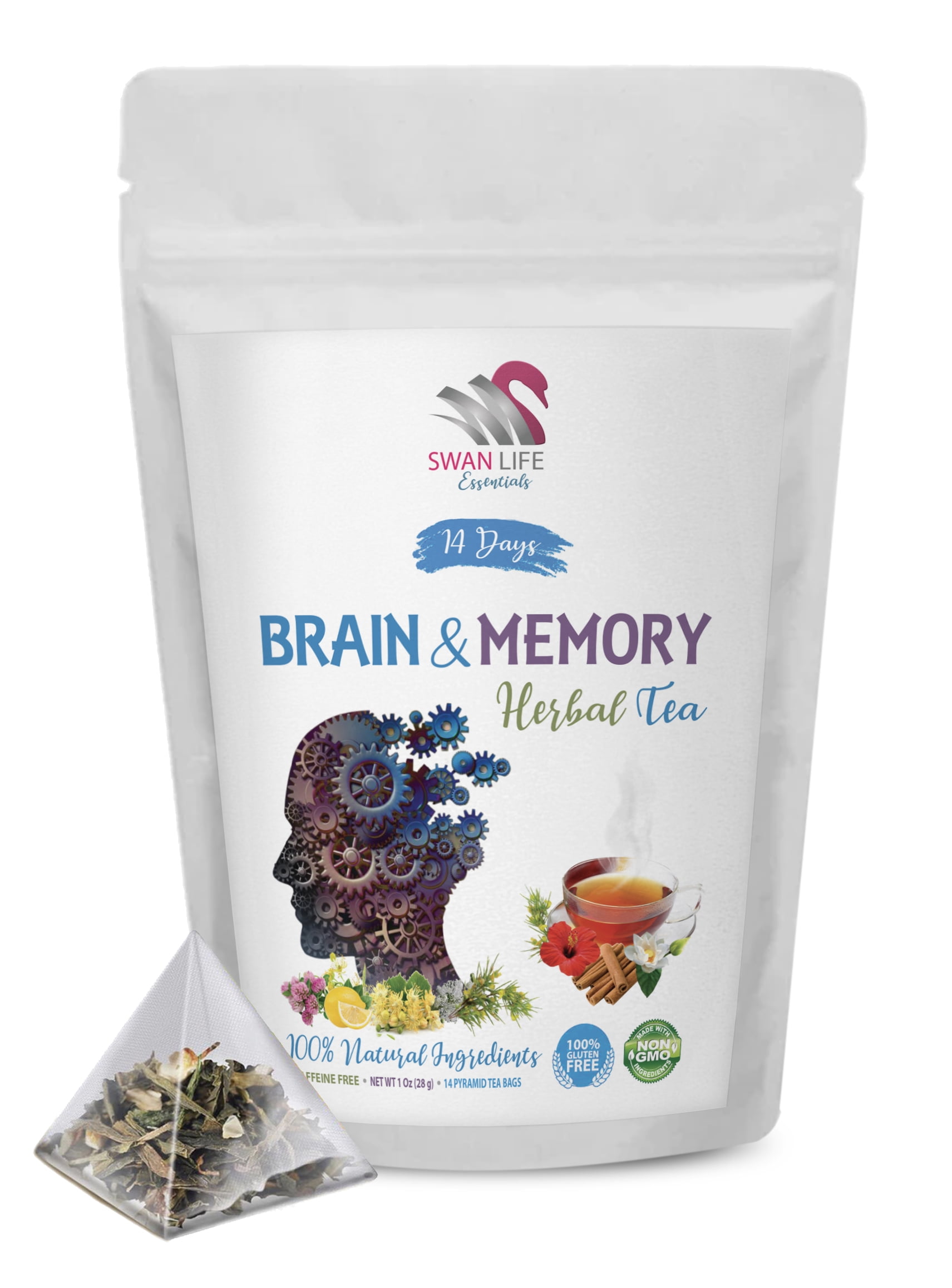 Tea for focus and brain boost - BRAIN & MEMORY HERBAL TEA 14 days ...