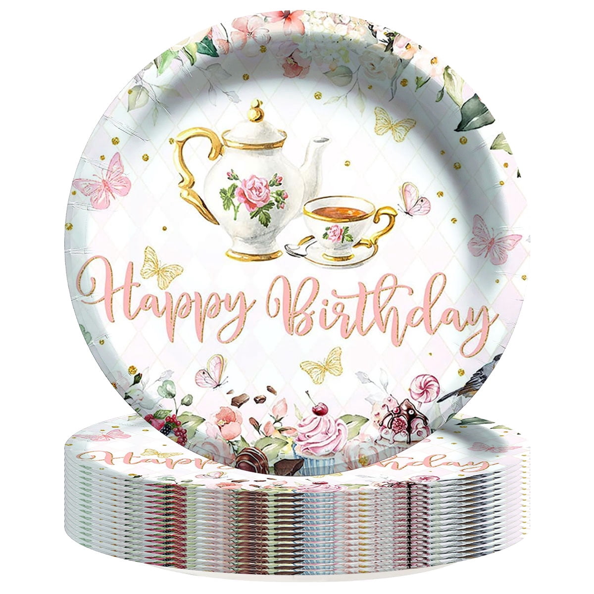 Tea for Two 2nd Second Paper Plates Birthday Party Supplies Decorations ...