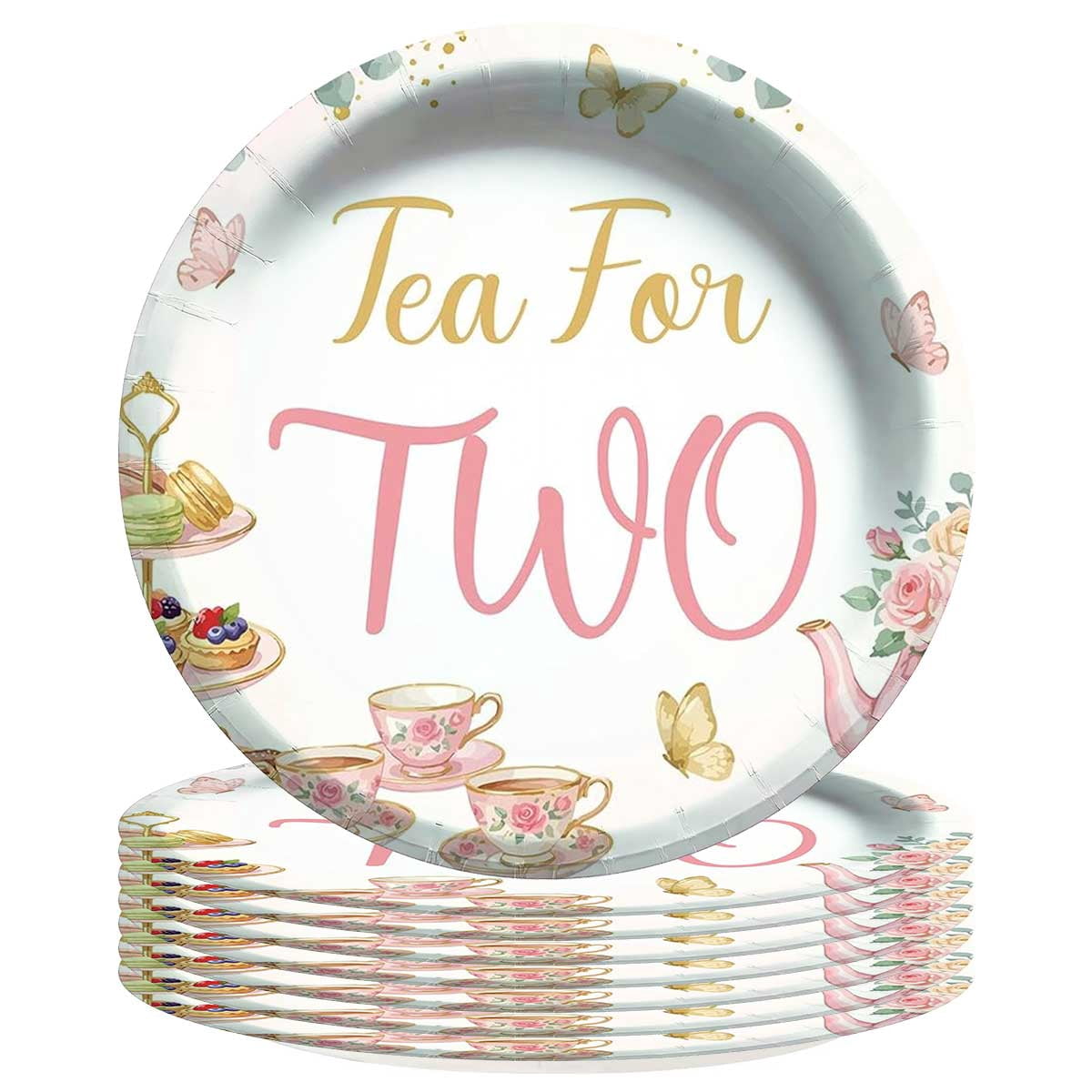 Tea for Two 2nd Second Plates Birthday Decorations Party Supplies ...