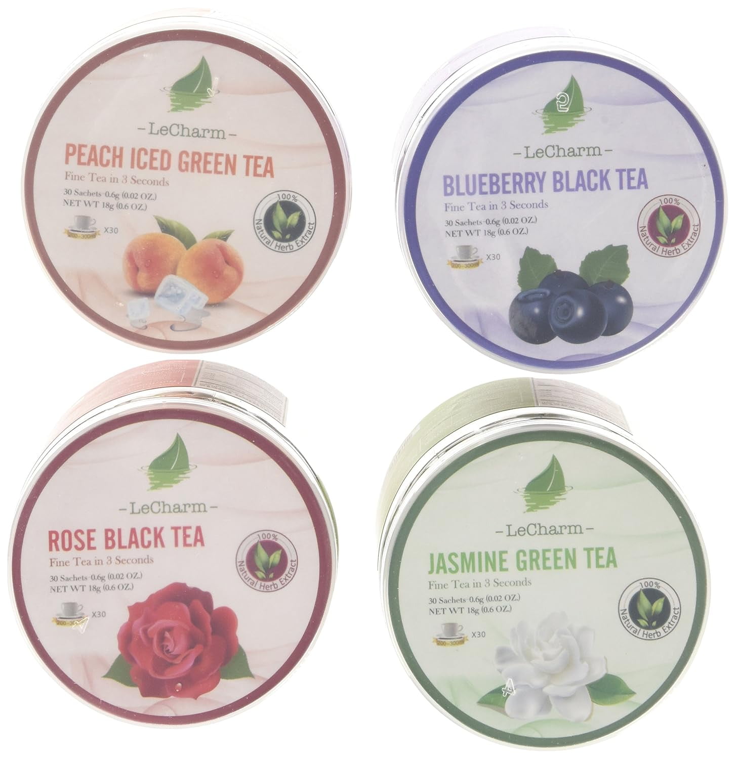 Tea to Go Fruit & Flowering Tea Extract Crystals Powder Tea Sampler ...