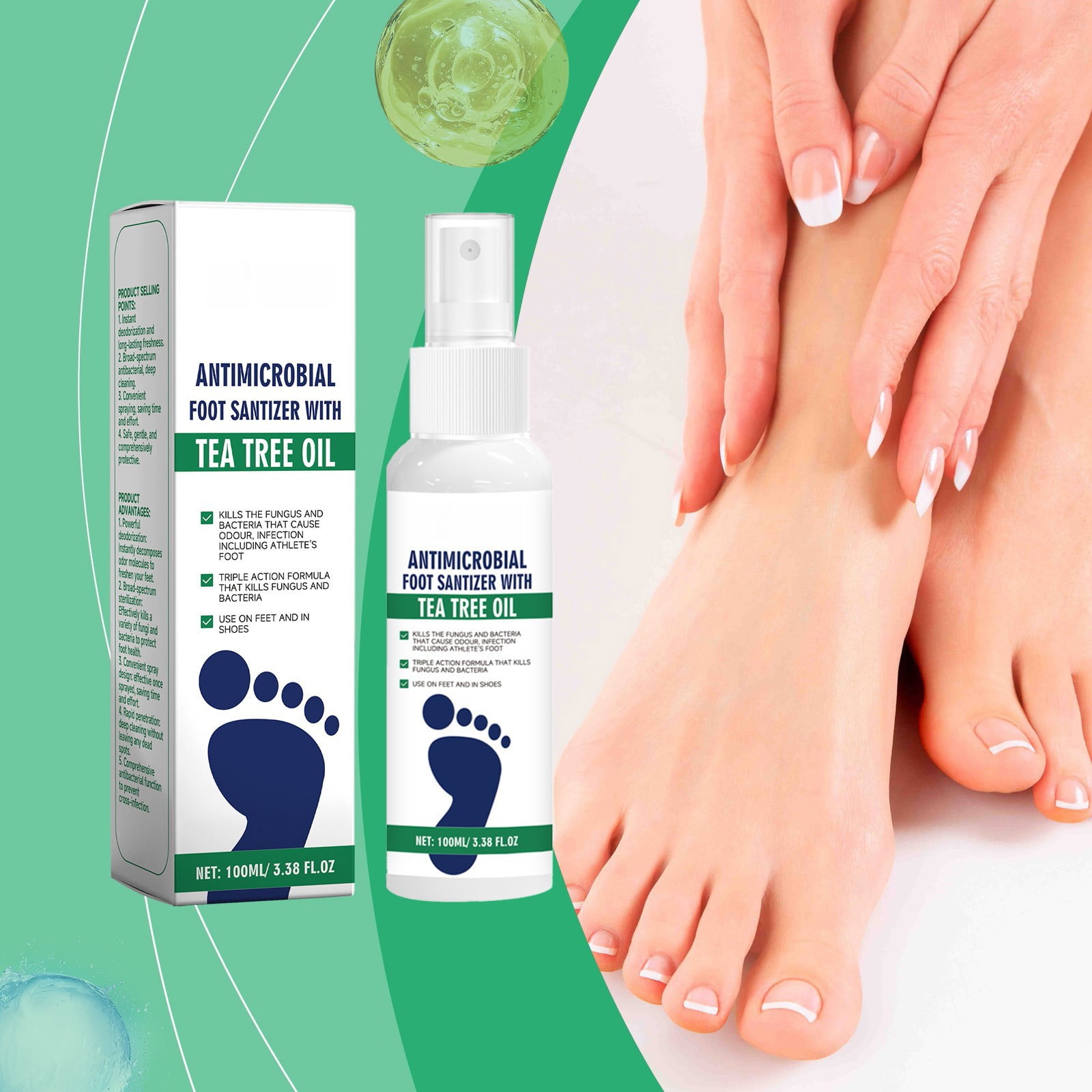 Tea tree oil foot spray，Tea tree oil spray for feet，Clear Foot ...