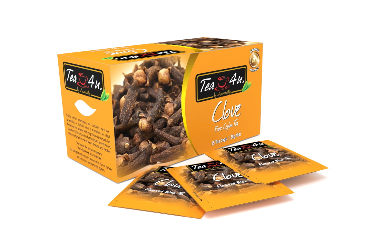 Tea4U Clove Black Tea - Pure Ceylon Tea Leaves | 25 Staple-Free Tea ...