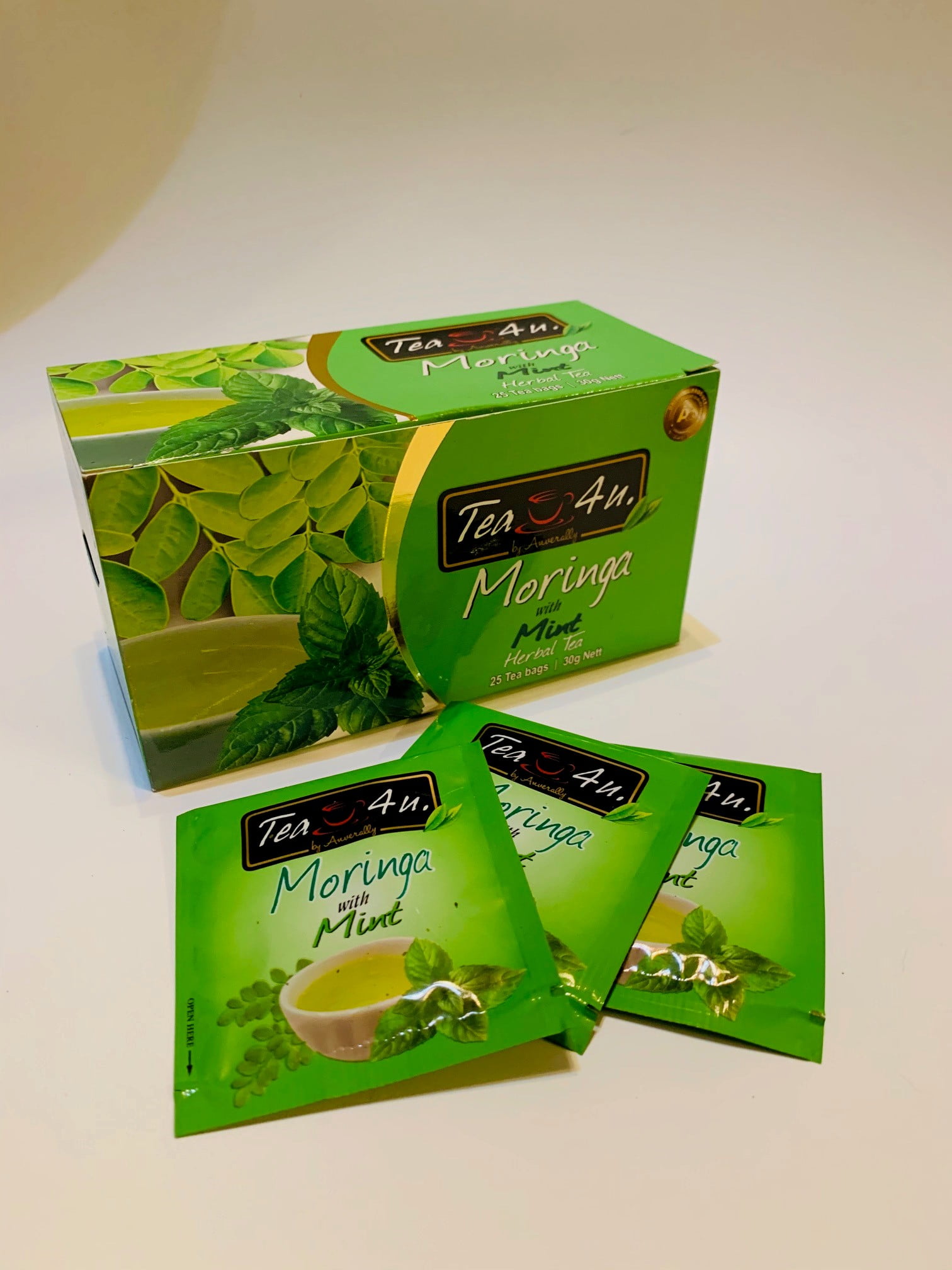 Tea4U Mint Flavoured Moringa Oleifera Fruity - Mint Tea| 25 Tea Bags ...