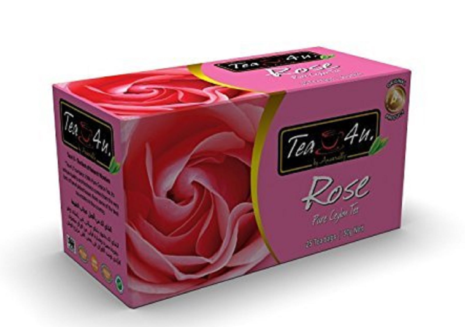 Tea4U Rose Black Tea, Ceylon Tea, Box of 25 Teabags - Walmart.com