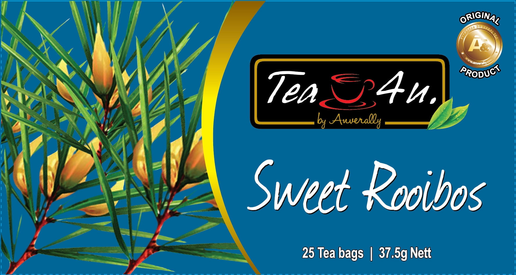 Tea4U Sweet Rooibos Herbal Infusion| Box of 25 Teabags - Walmart.com