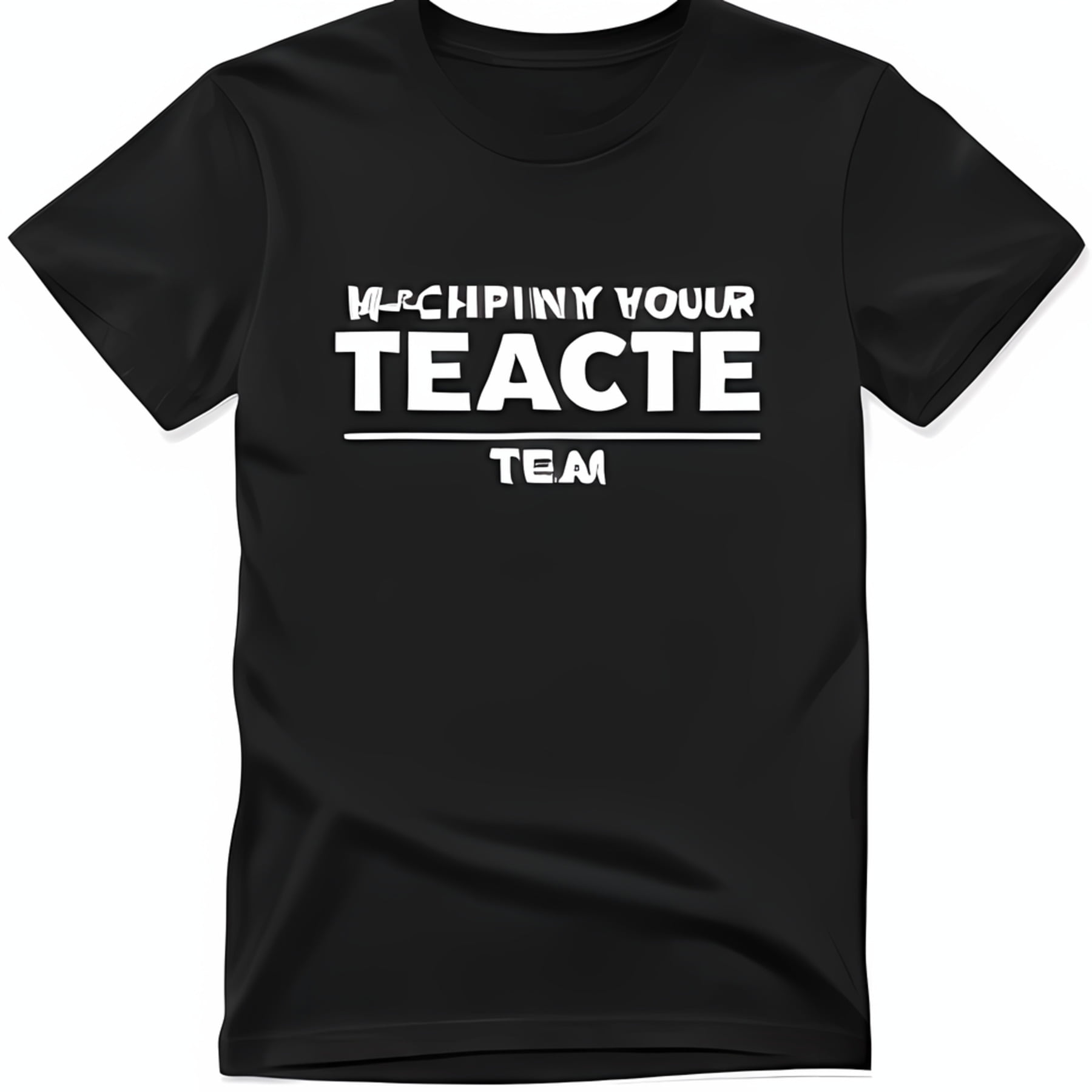 TeaF Gaming Team Black T-Shirt Mondo Guerra Style Design with Bold ...