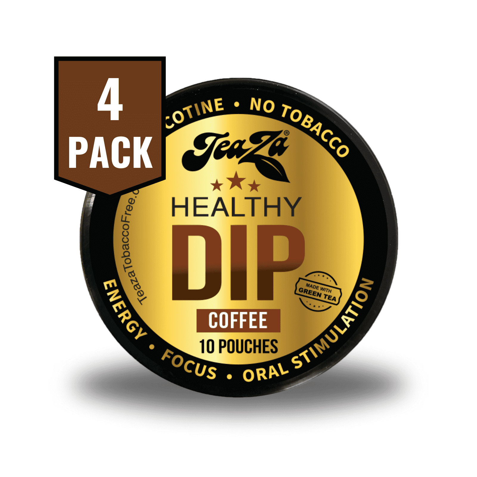 TeaZA Herbal Dip Coffee Pouches -Nicotine Free, Tobacco Free - Made ...