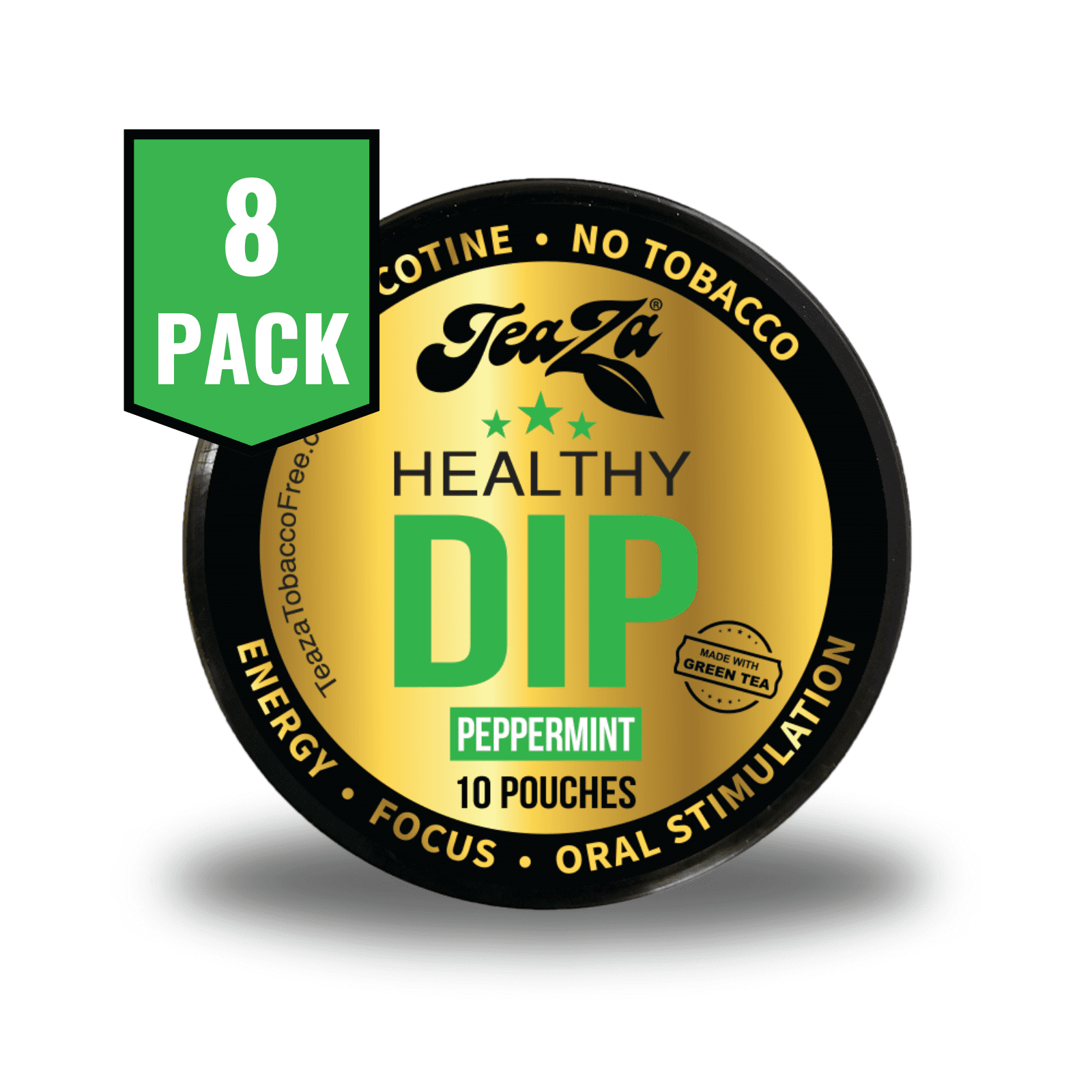 TeaZA Herbal Energy Pouches, Nicotine Free Tobacco Free Smokeless ...