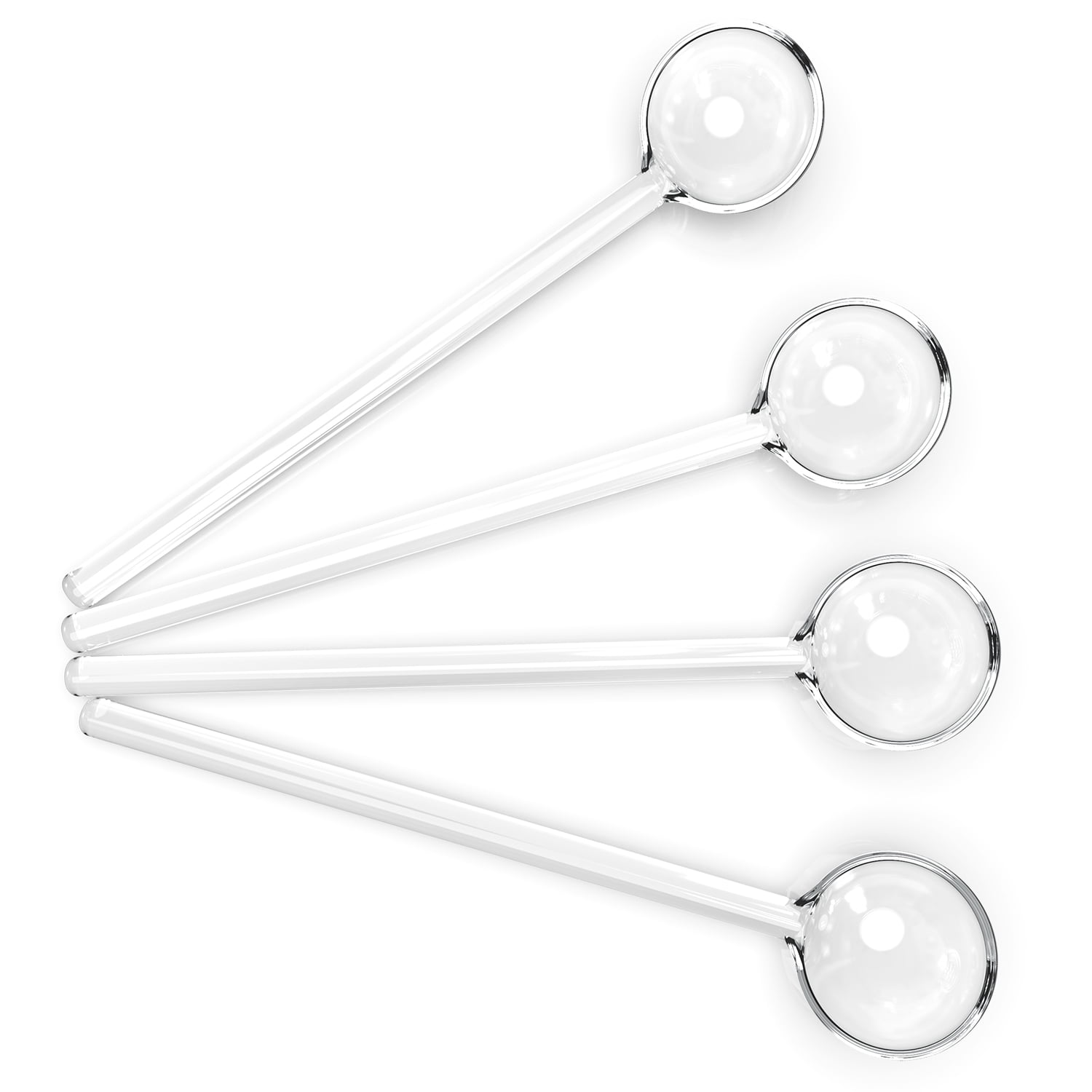Teabloom Petite Crystal Clear Glass Teaspoons-Set of 4 - Walmart.com