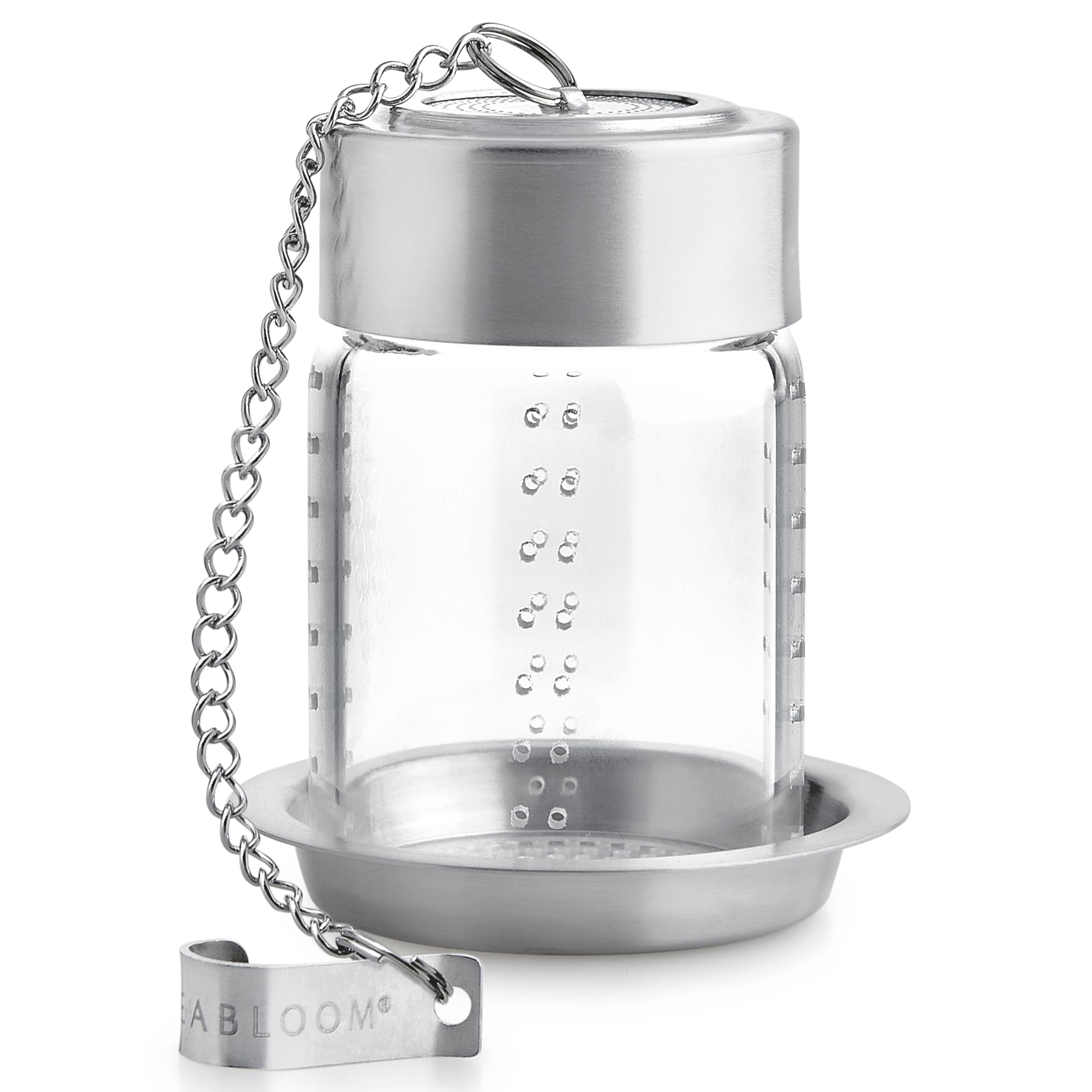 Teabloom Puresteep Glass Tea Infuser with Lid & Drip Tray – Non-Toxic ...
