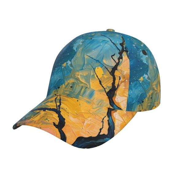 Teaboi Abstract Night Sky Tree Pattern Baseball Cap, UV Protection ...