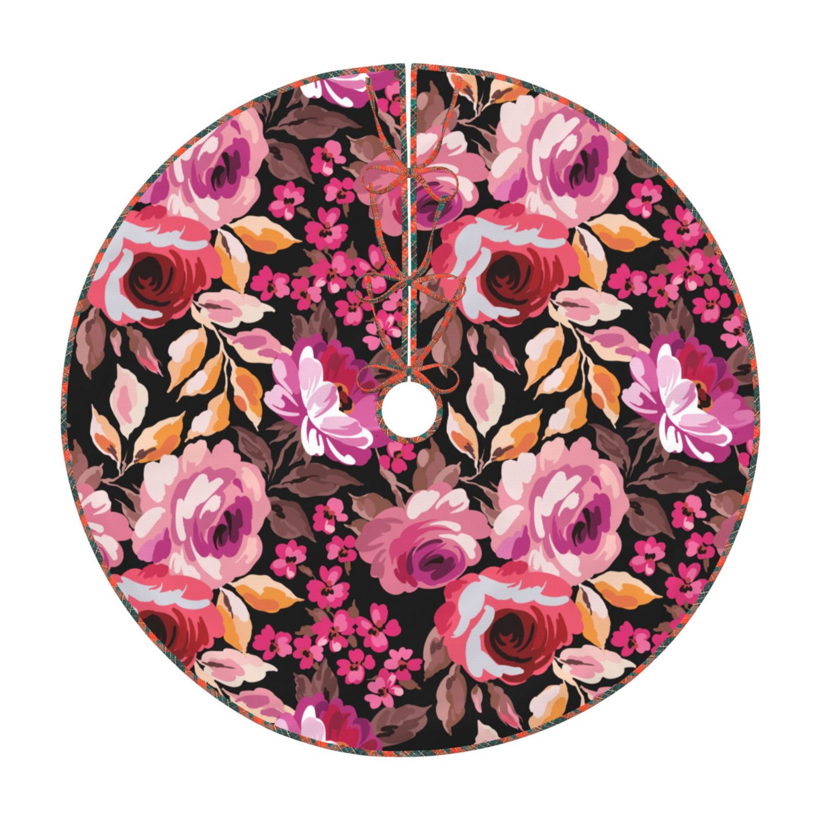 Teaboi Rose Flowers for Christmas Tree Skirt, Christmas Tree Decoration ...