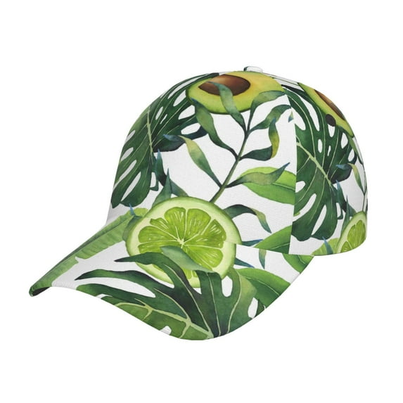 Teaboi Watercolor Green Tropical Pattern Baseball Cap, UV Protection ...