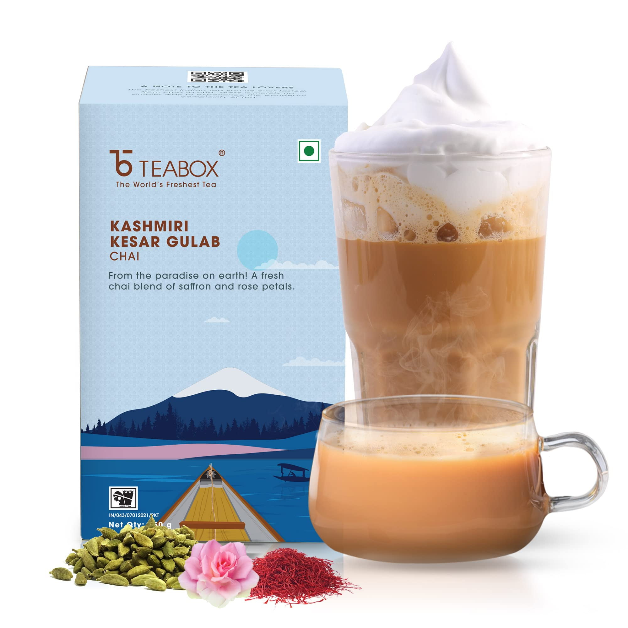 Teabox Kashmiri Kesar Gulab Masala Chai 250 Grams | From The ...