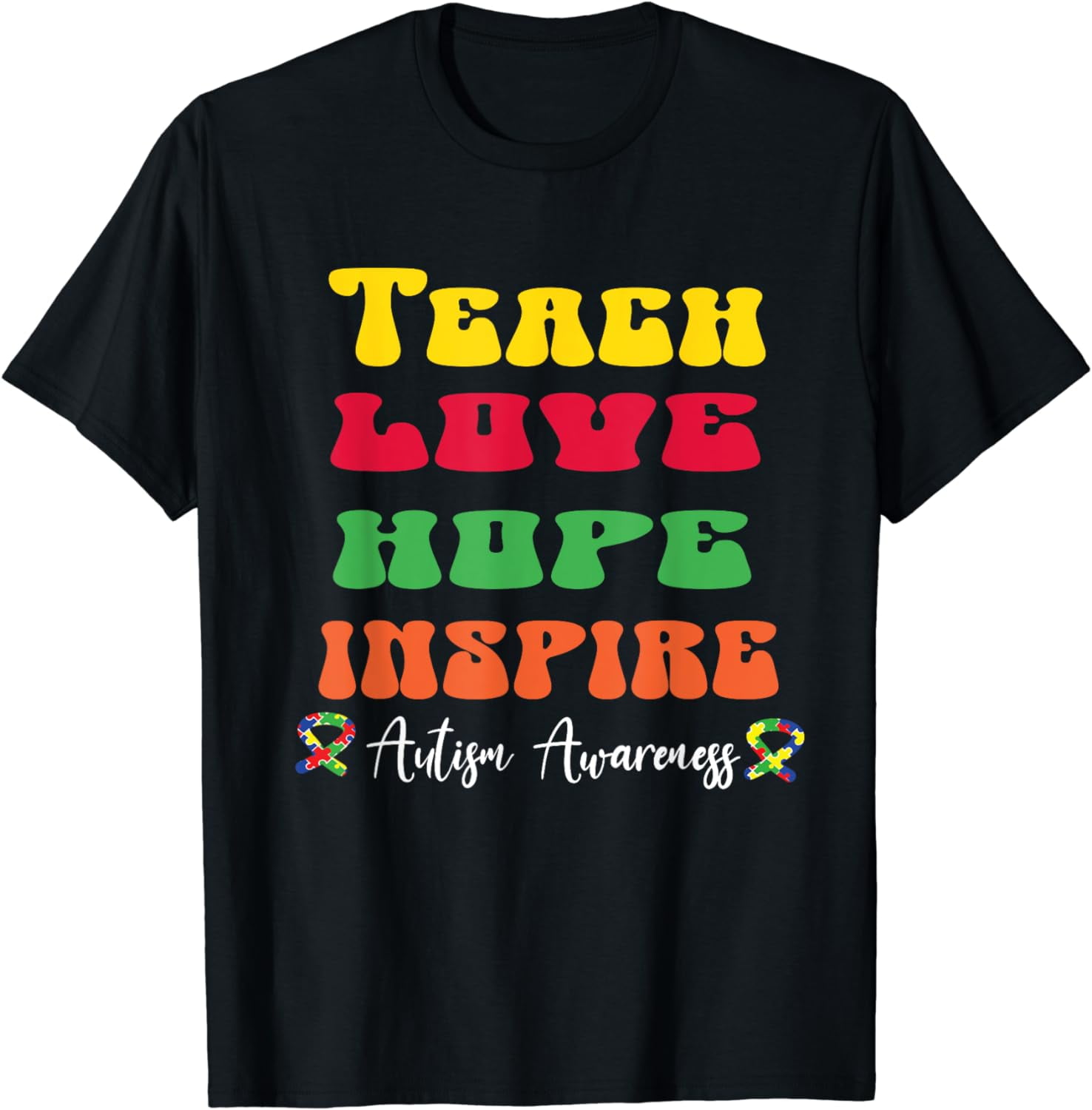 Teach Hope Love Inspire Be Kind Teacher Funny T-Shirt - Walmart.com