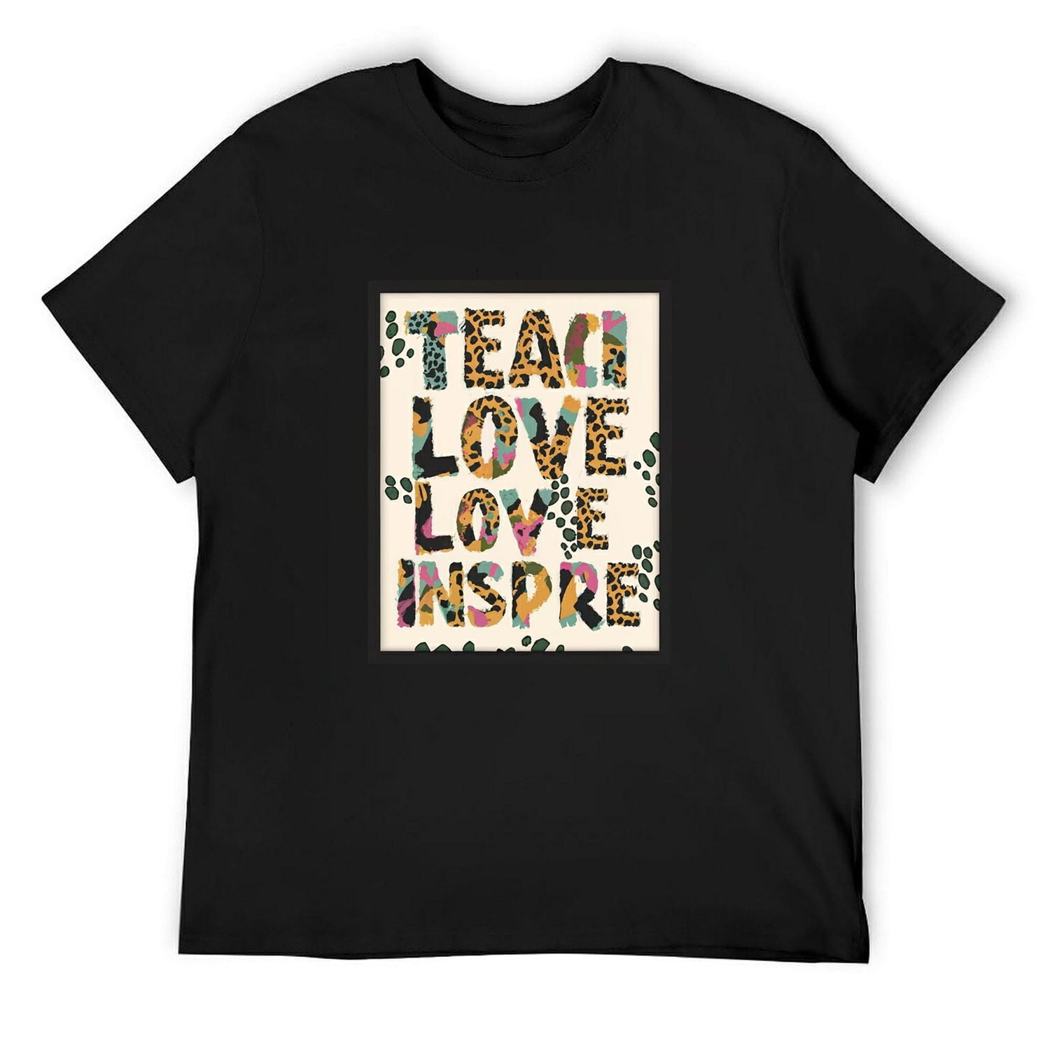 Teach Love And Inspire Leopard Teacher Appreciation Teaching Shirt ...