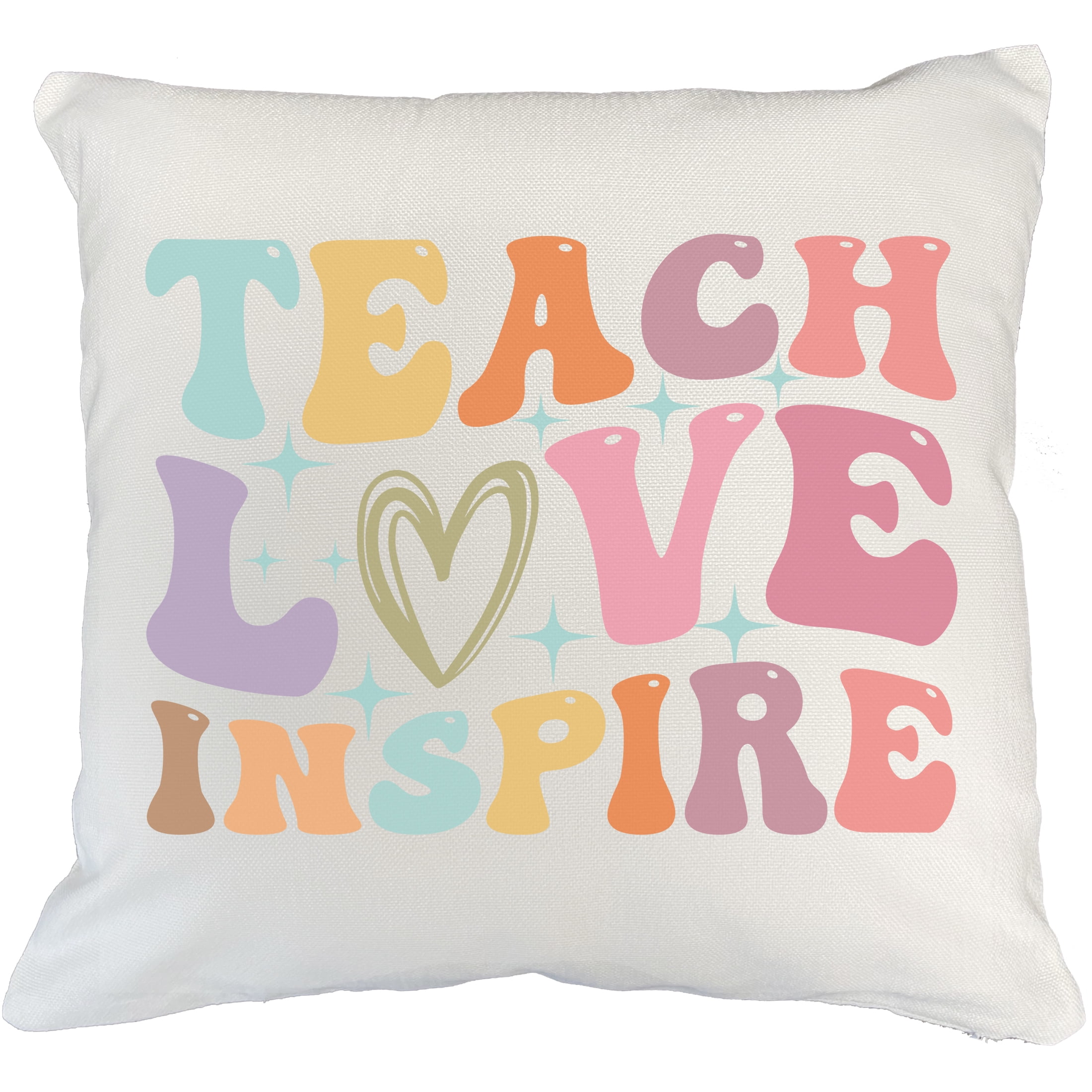 Teach, Love, Inspire, School, Back-To-School or Teaching Themed, Groovy ...