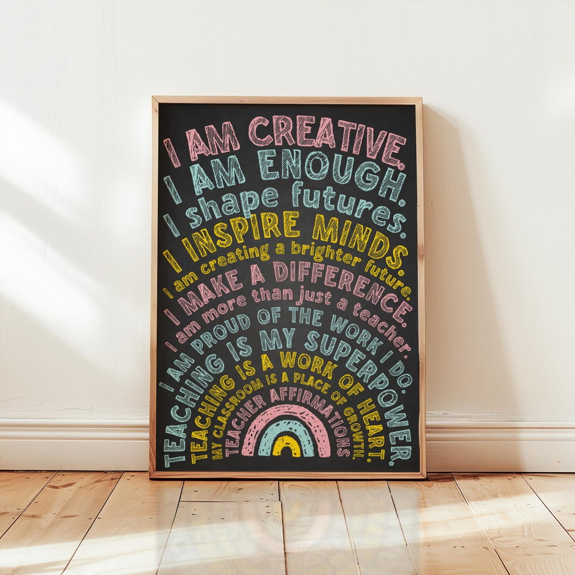 Teacher Affirmations Wall Art Daily Motivation Classroom Decor ...