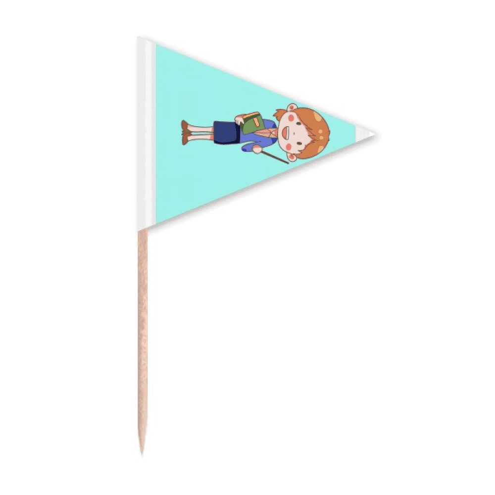 Teacher Animation Outline Role Tutor Toothpick Triangle Cupcake Toppers ...