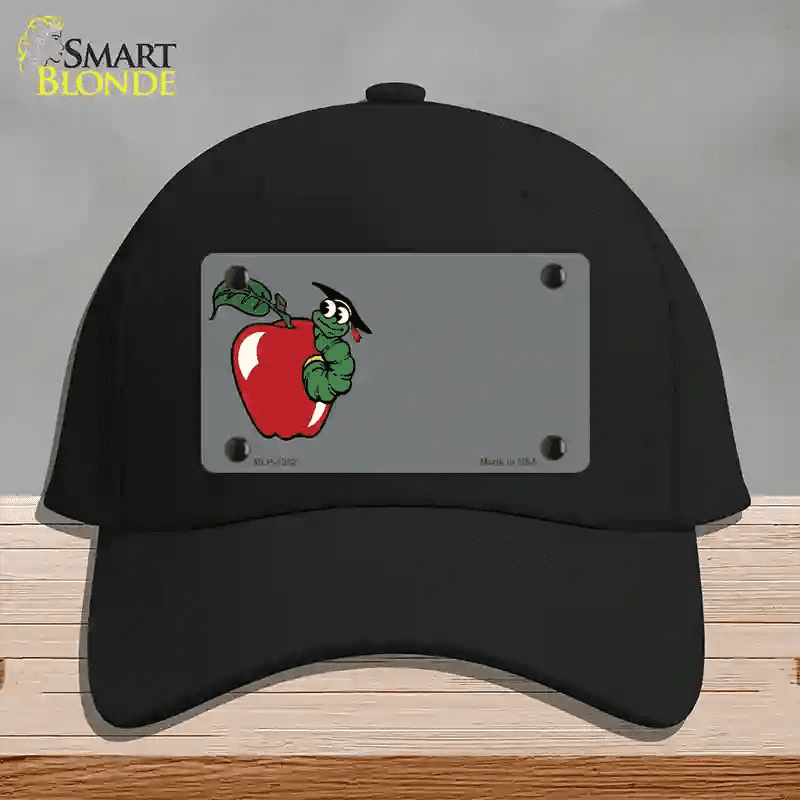Teacher Apple Offset Novelty License Plate Hat Cotton Black - Walmart.com