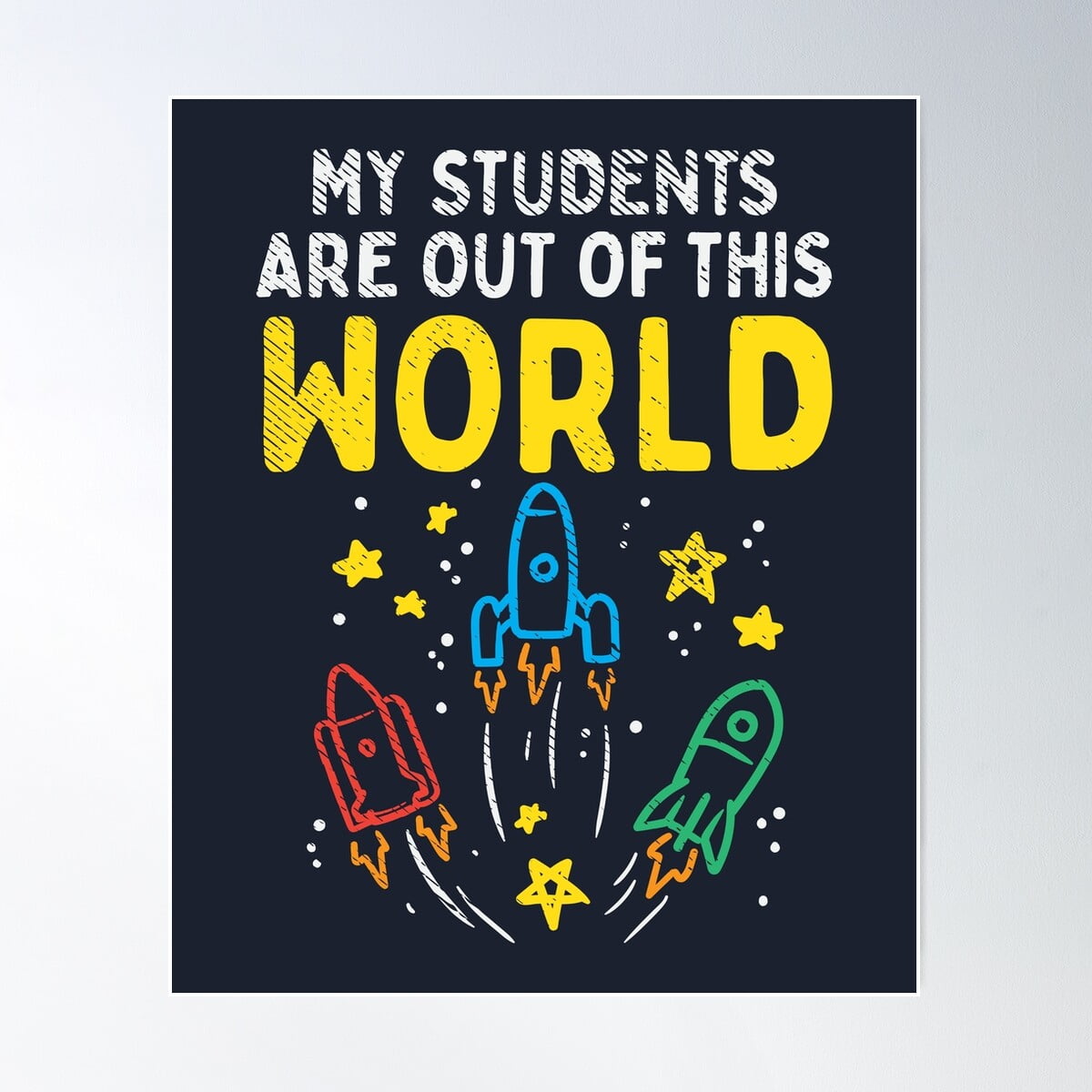 Teacher Appreciate End Of Year Poster Wall Art, Modern Wall Decor For ...