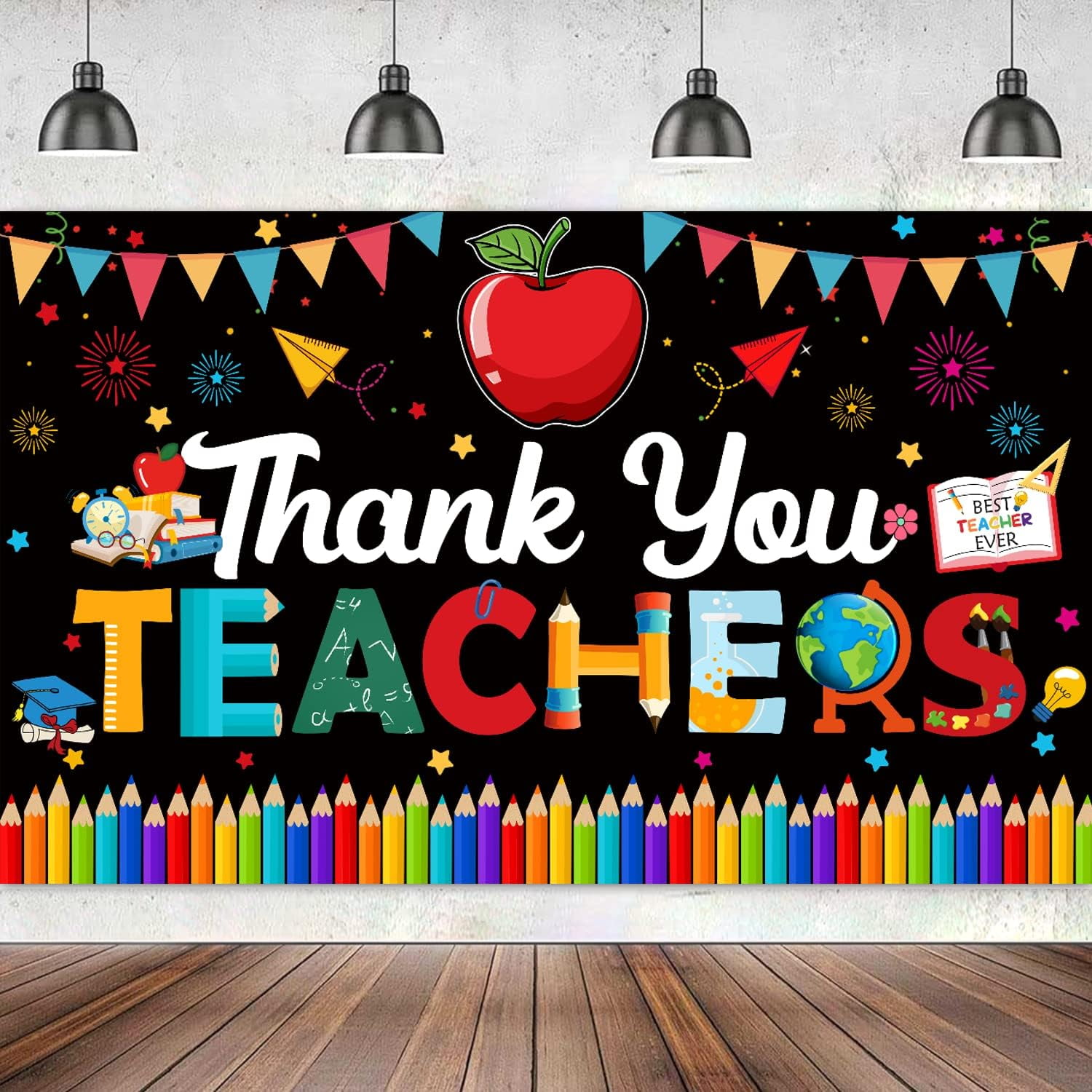 Teacher Appreciation Banner, 47'' x 71'' Thank You Teachers Banner ...