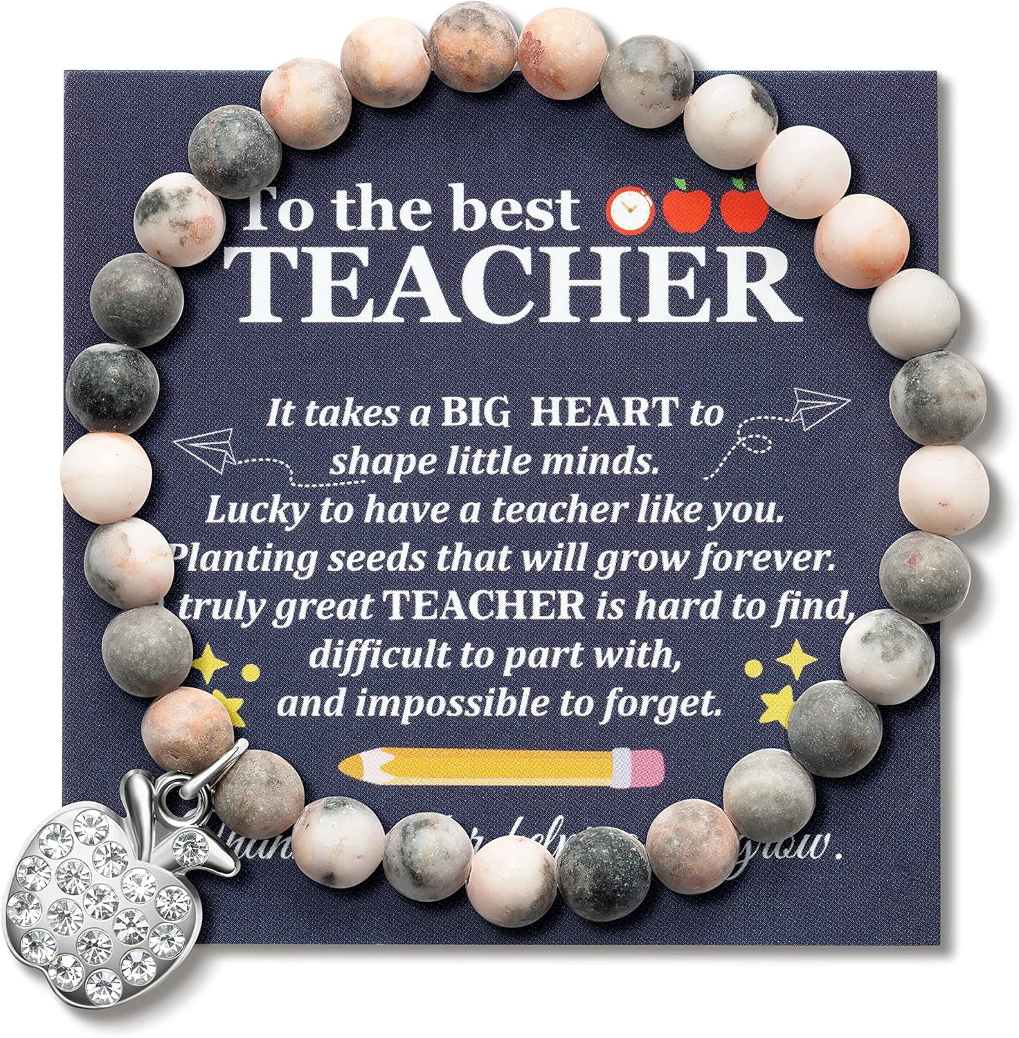 Teacher Appreciation Bracelet Best Gifts for Teacher Women with Wish ...