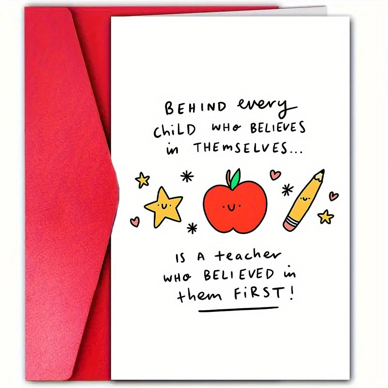 Teacher Appreciation Card – "Behind Every Child Who Believes" Greeting ...