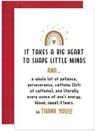 Teacher Appreciation Card – “It Takes a Big Heart to Shape Little Minds ...