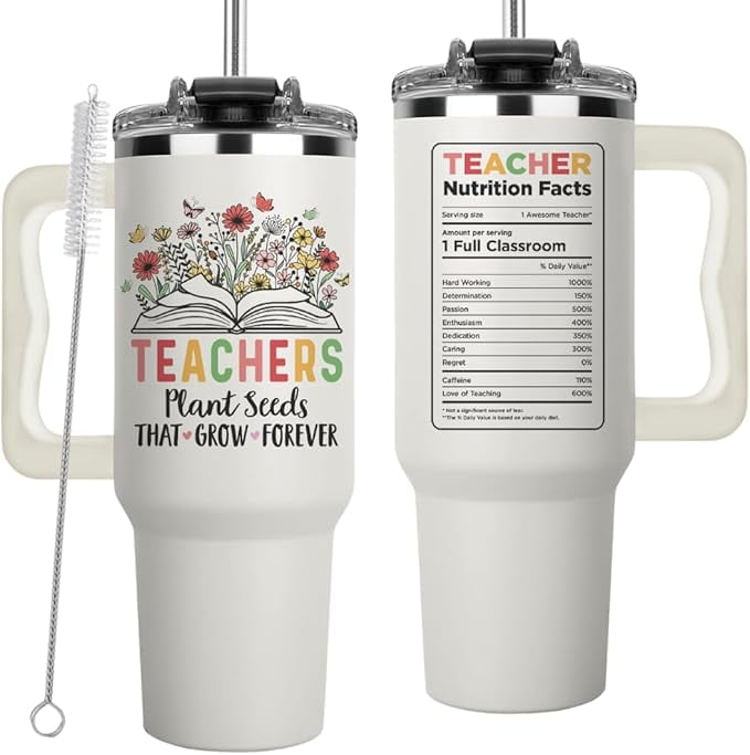 Teacher Appreciation Cups 40oz Tumbler - Teachers Plant Seeds That Grow ...