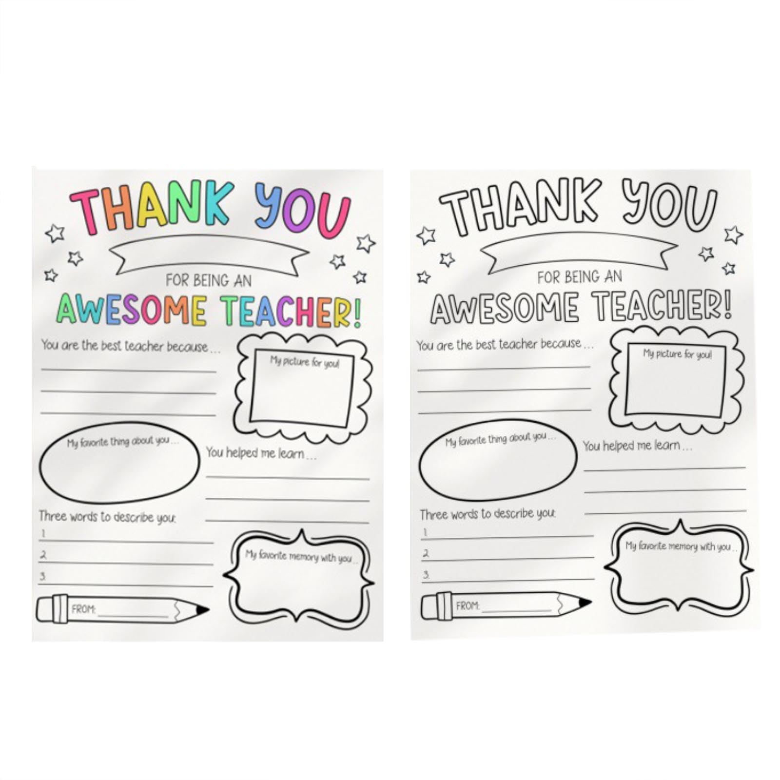 Teacher Appreciation Gift DIY Teachers' Day Doodle Cards Teachers' Day ...