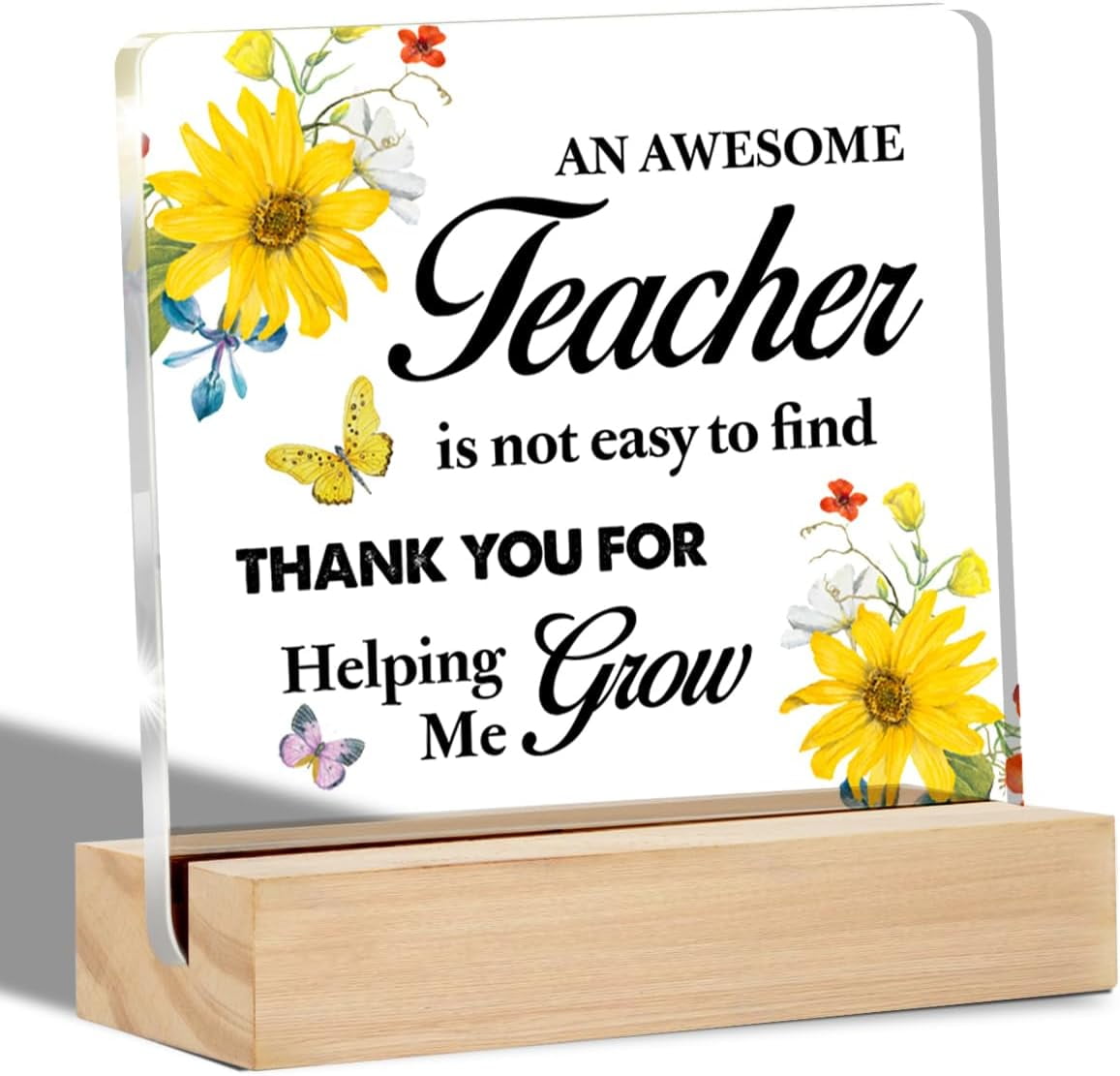 Teacher Appreciation Gifts an Awesome Teacher Quote Clear Desk ...