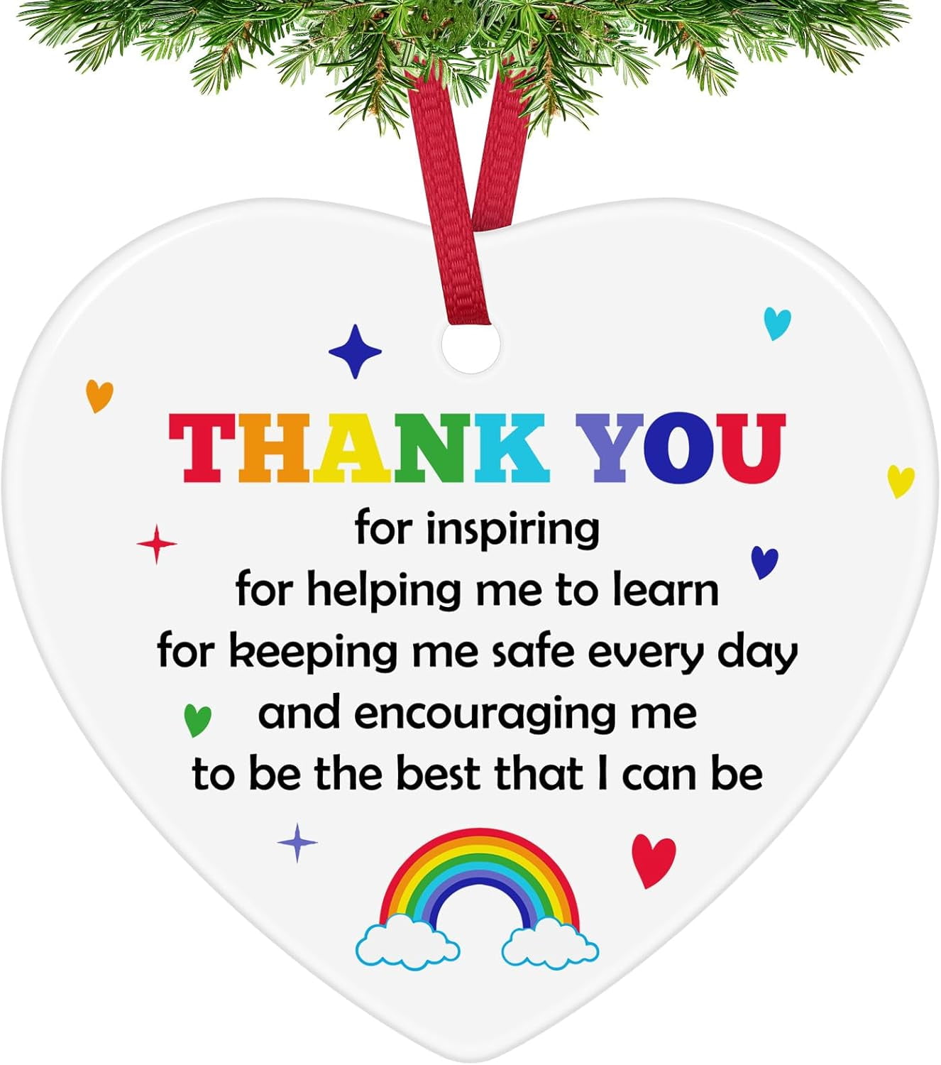 Teacher Appreciation Gifts Ceramic Ornament End of Year Gift for ...