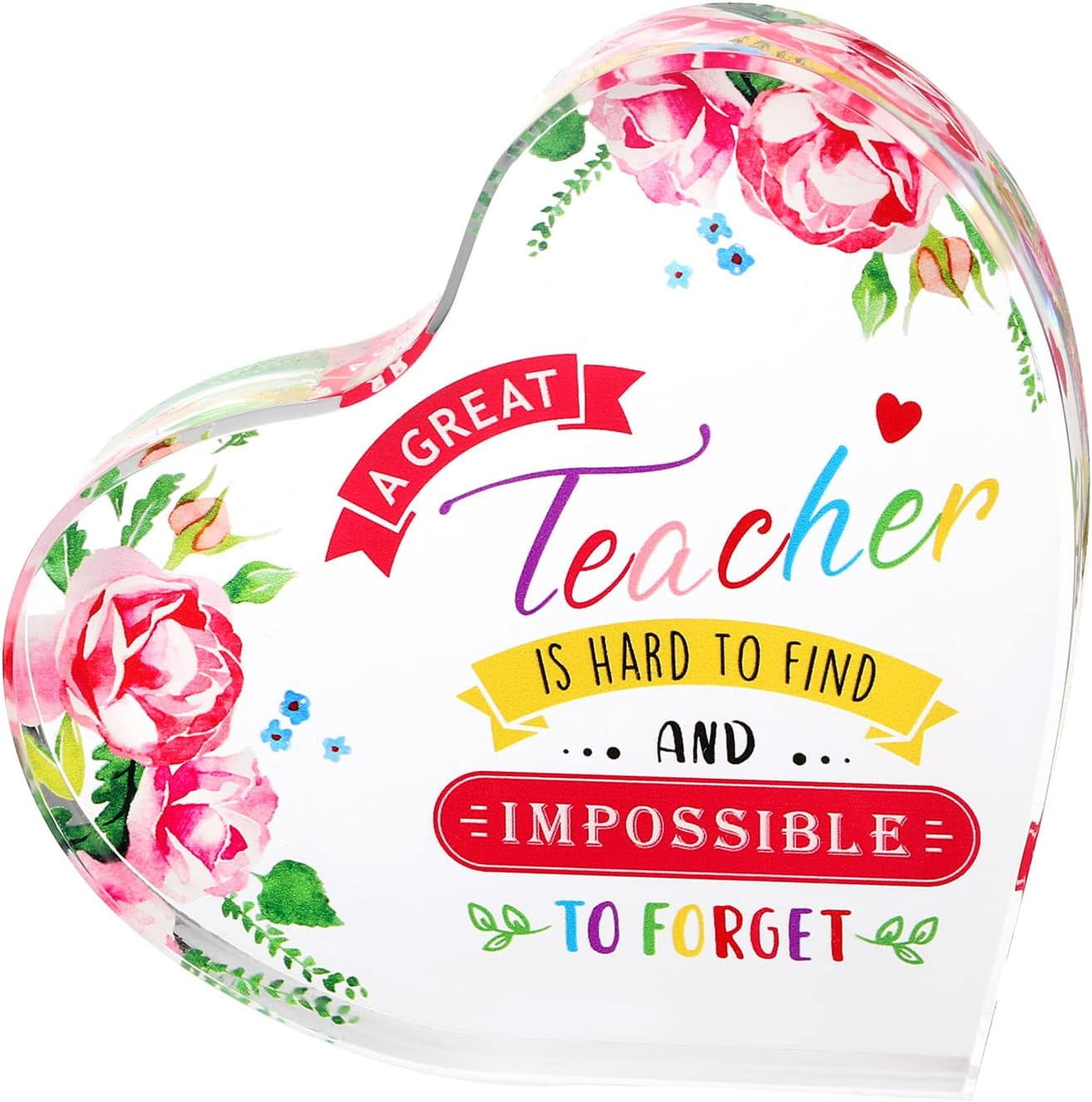 Teacher Appreciation Gifts for Women Acrylic Keepsake and Paperweight ...