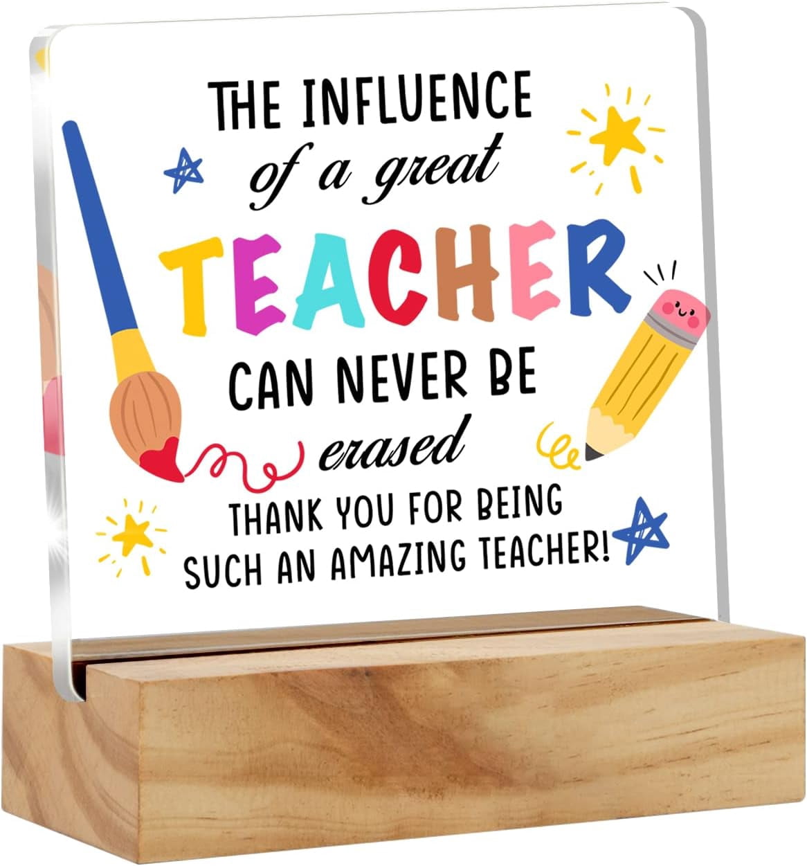 Teacher Appreciation Gifts Thank You Teachers Desk Decor Best Teacher ...